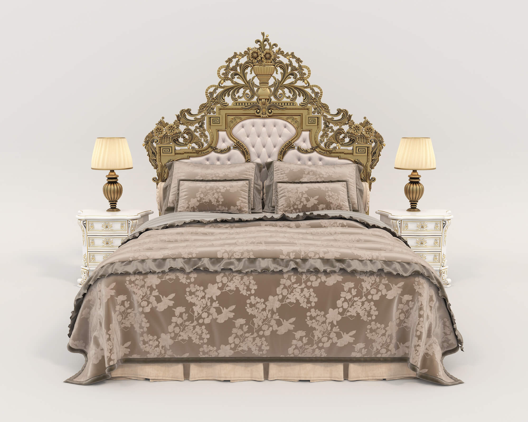 Classic Style Bed Set 33 - 3D Model by nhattuankts