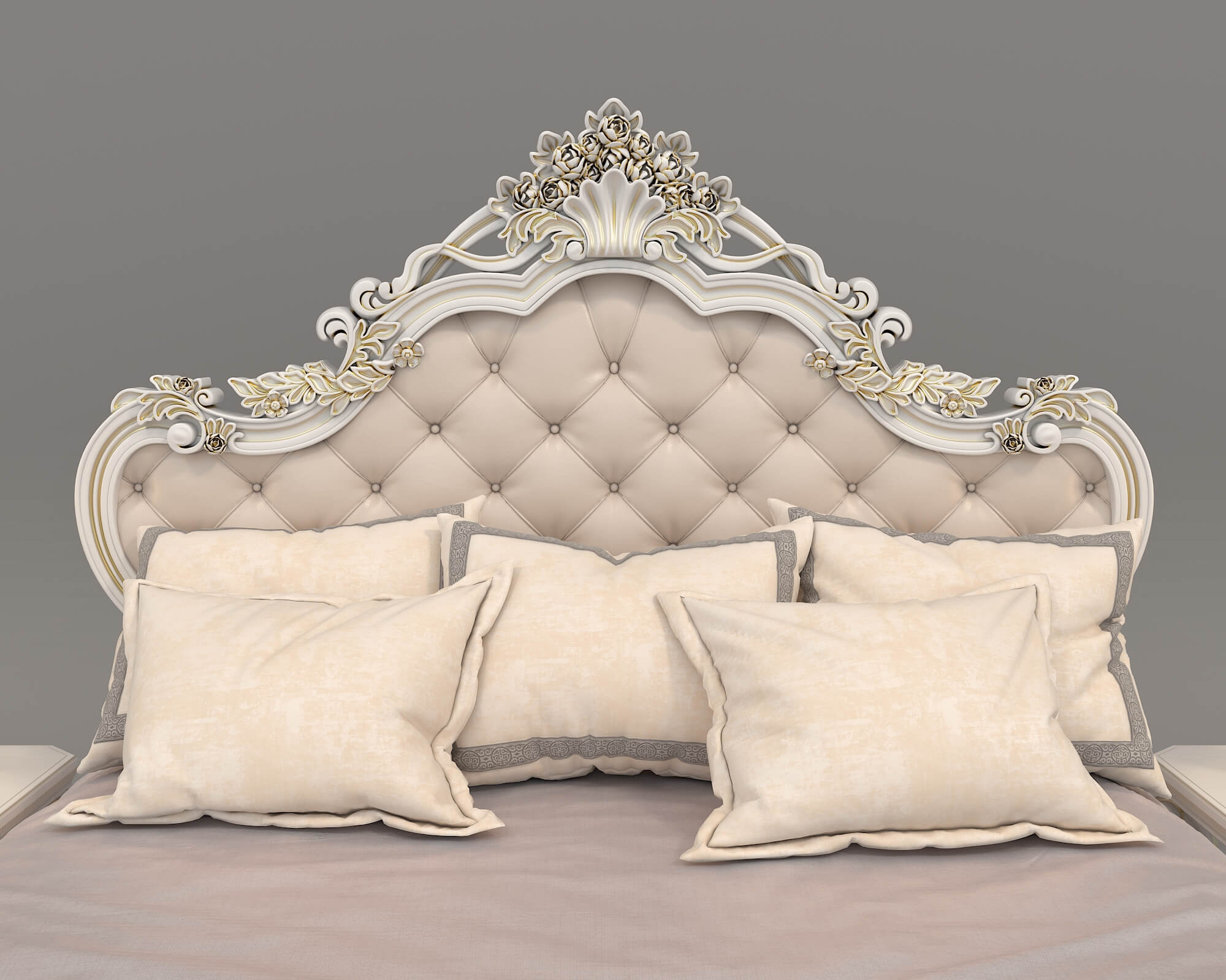 Classic Style Bed Set 34 - 3D Model by nhattuankts