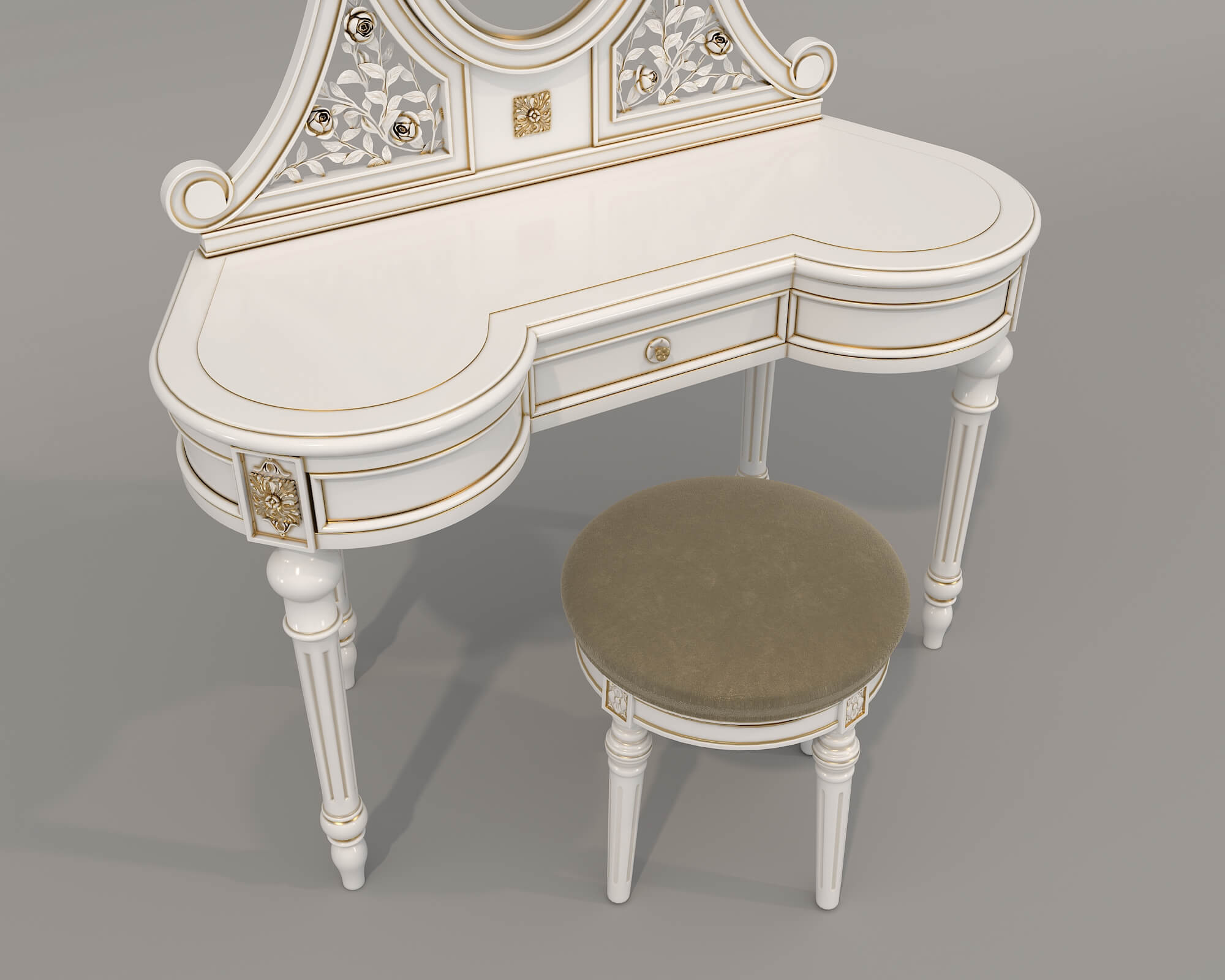 Classic Style Dressing Table 10 - 3D Model by nhattuankts