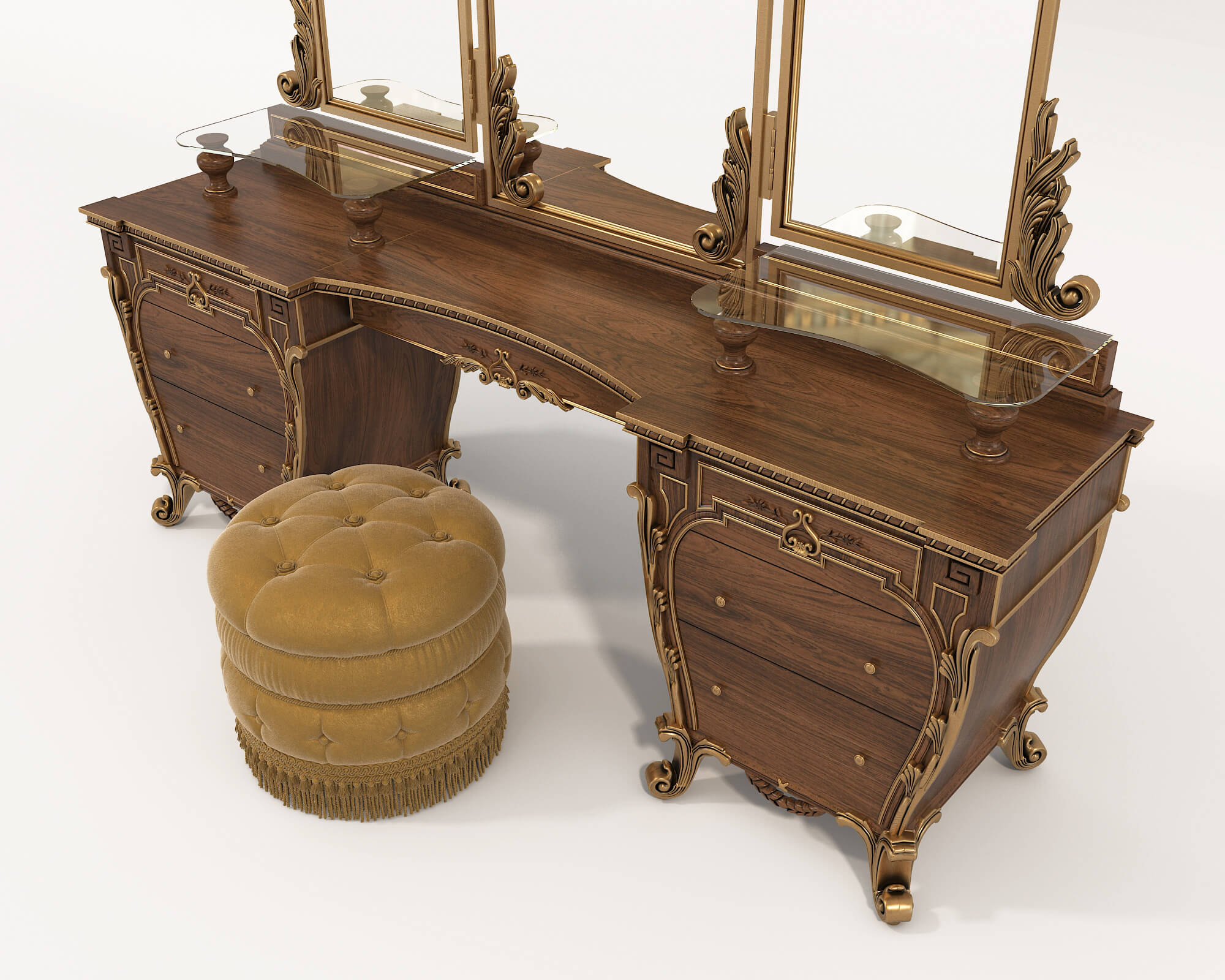 Classic Style Dressing Table 11 - 3D Model by nhattuankts