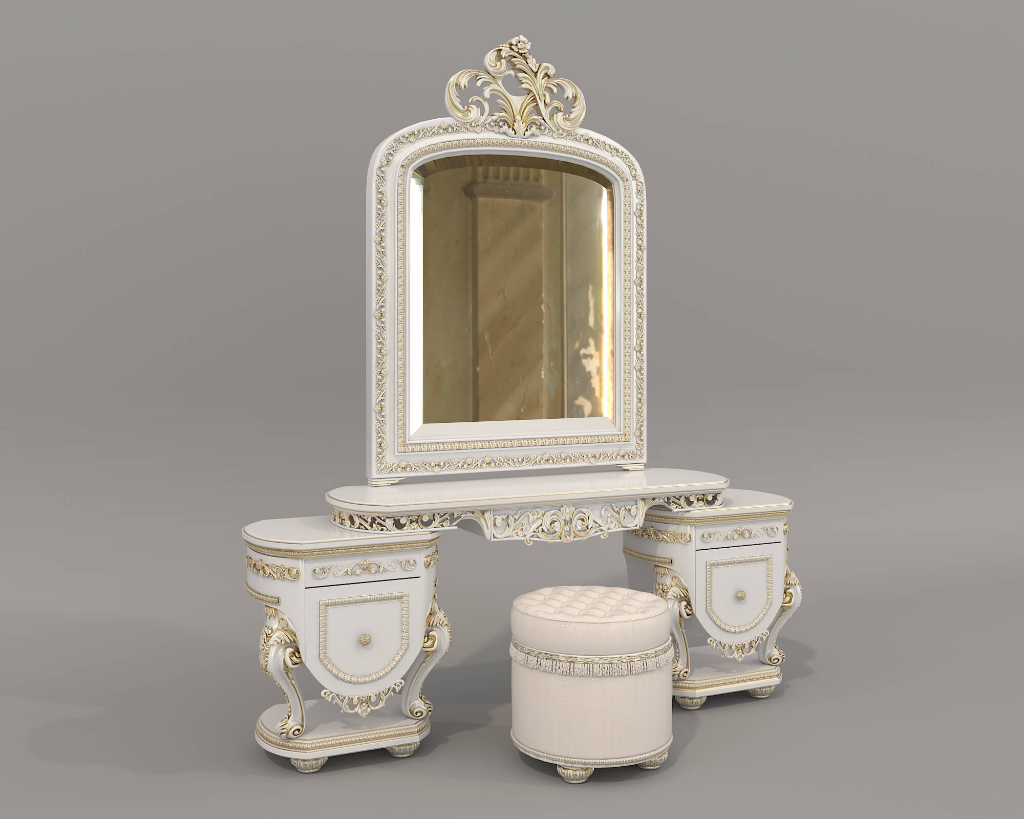 Classic Style Dressing Table 12 - 3D Model by nhattuankts