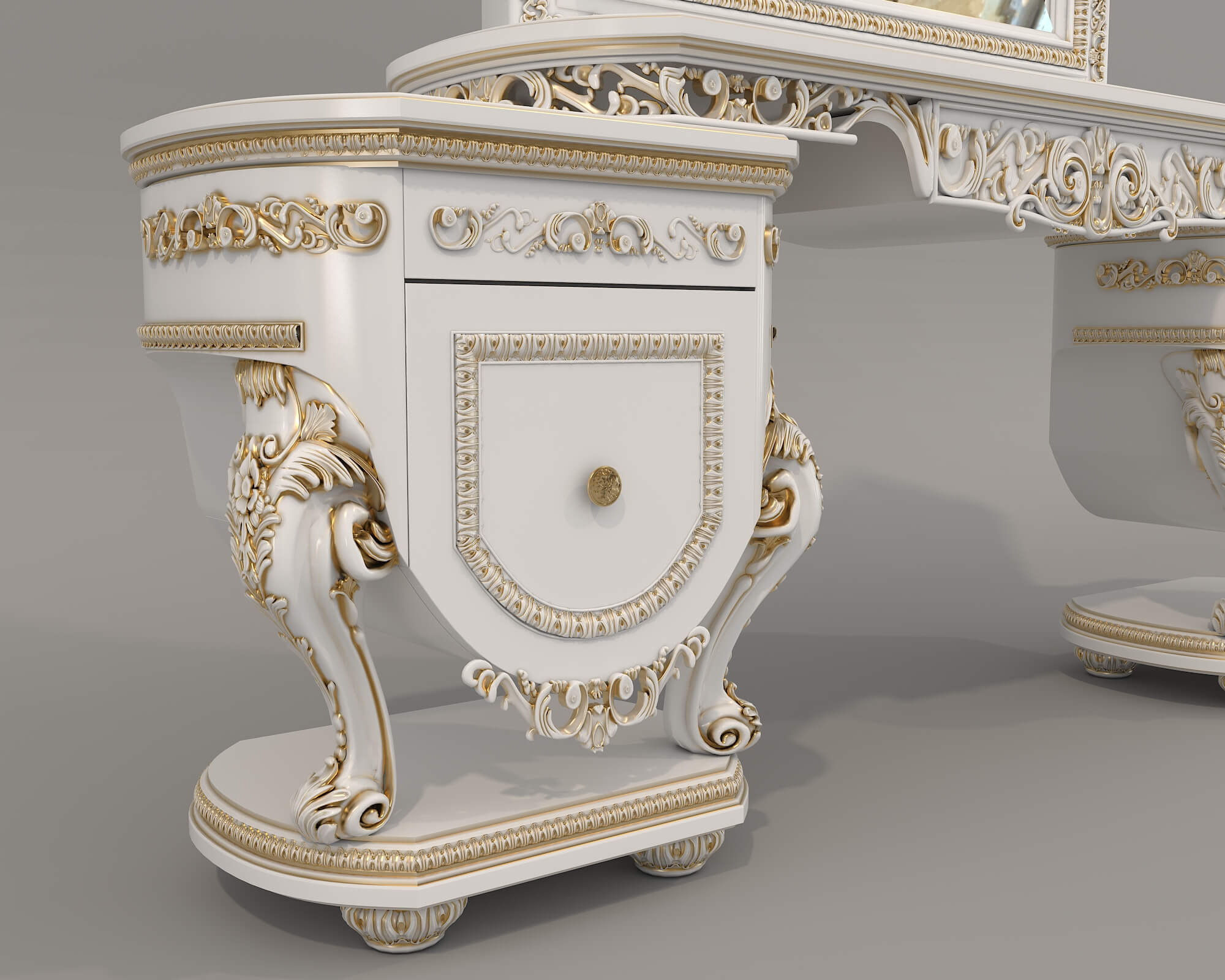 Classic Style Dressing Table 12 - 3D Model by nhattuankts