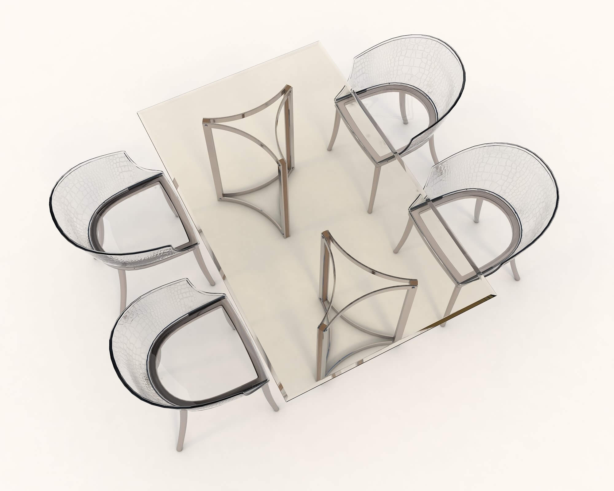 Contemporary Design Table and Chair Set 10 - 3D Model by nhattuankts