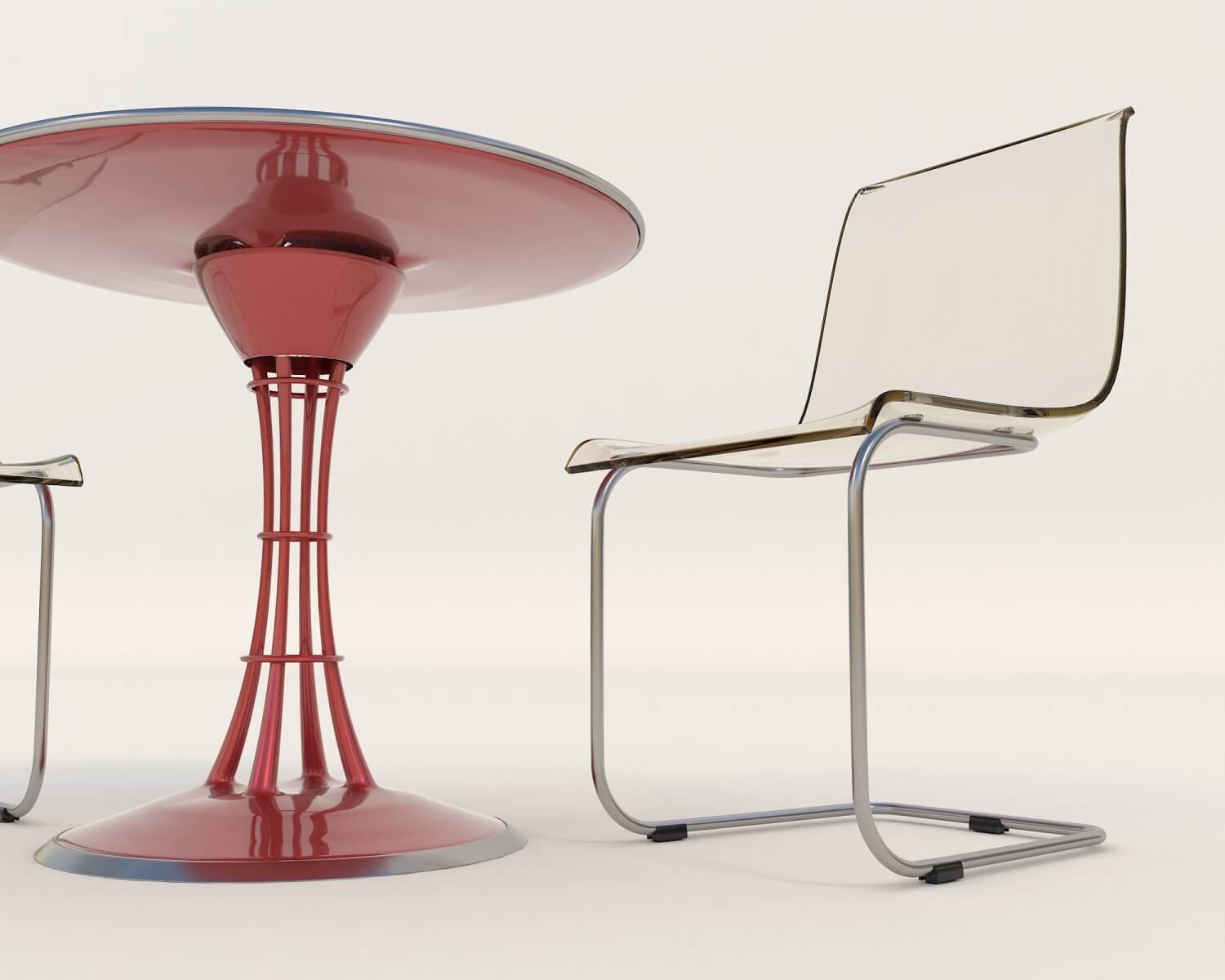Contemporary Design Table and Chair Set 11 - 3D Model by nhattuankts