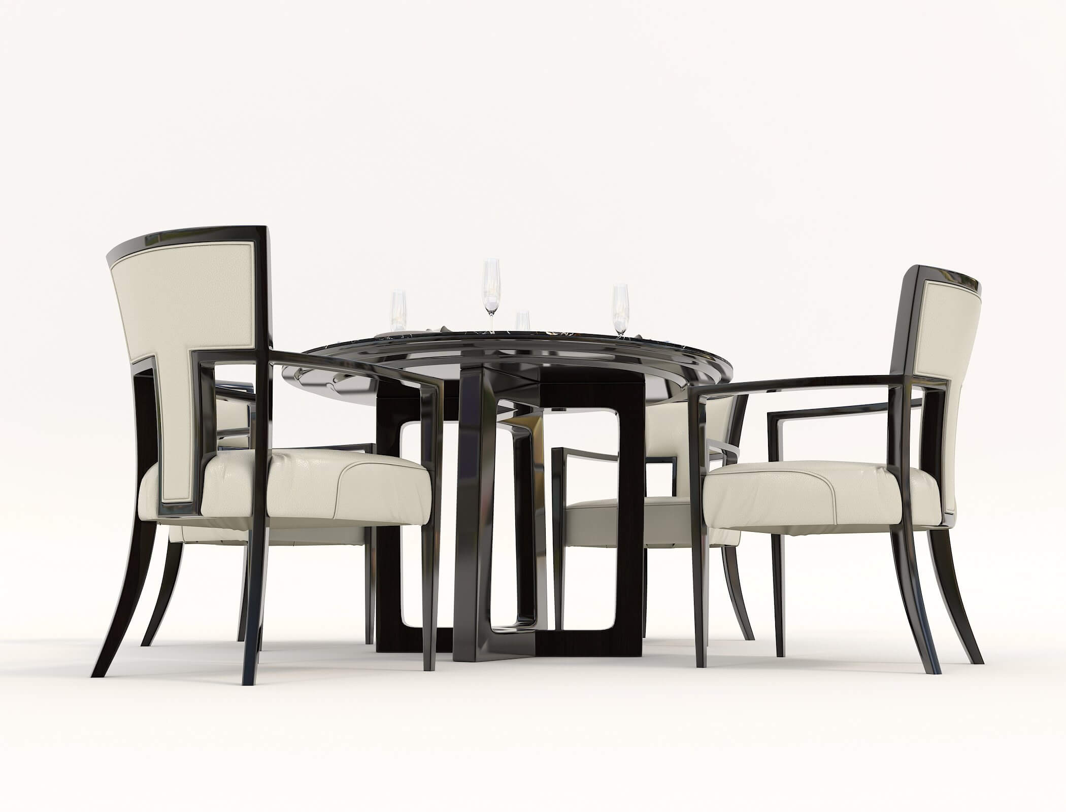 Contemporary Design Table and Chair Set 12 - 3D Model by nhattuankts