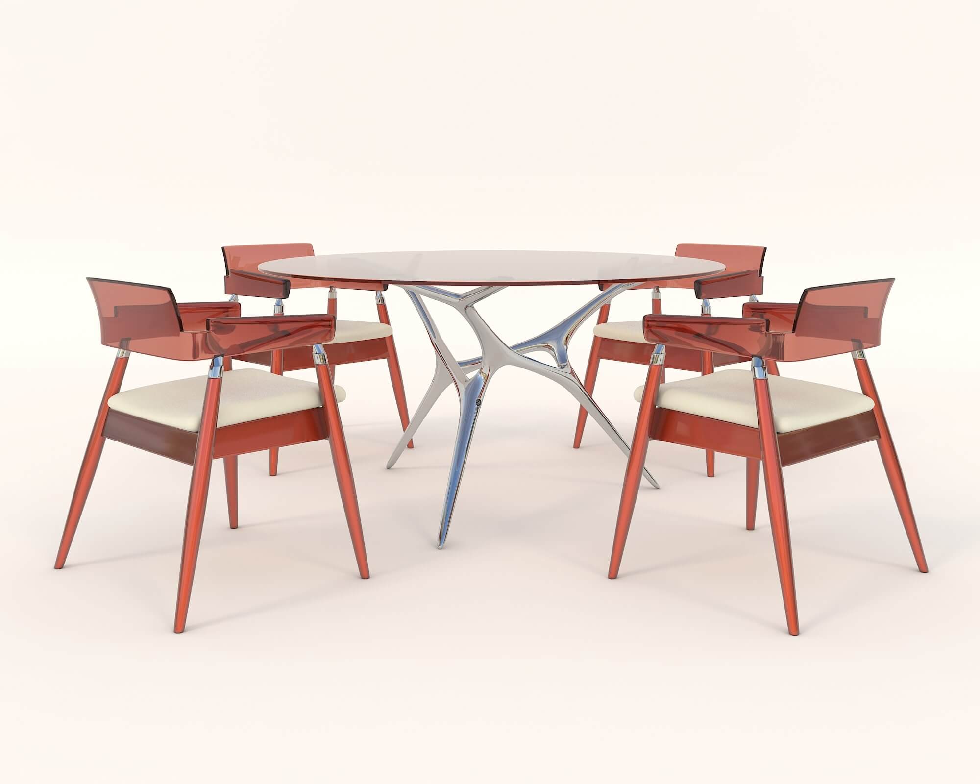 Contemporary Design Table and Chair Set 13 - 3D Model by nhattuankts