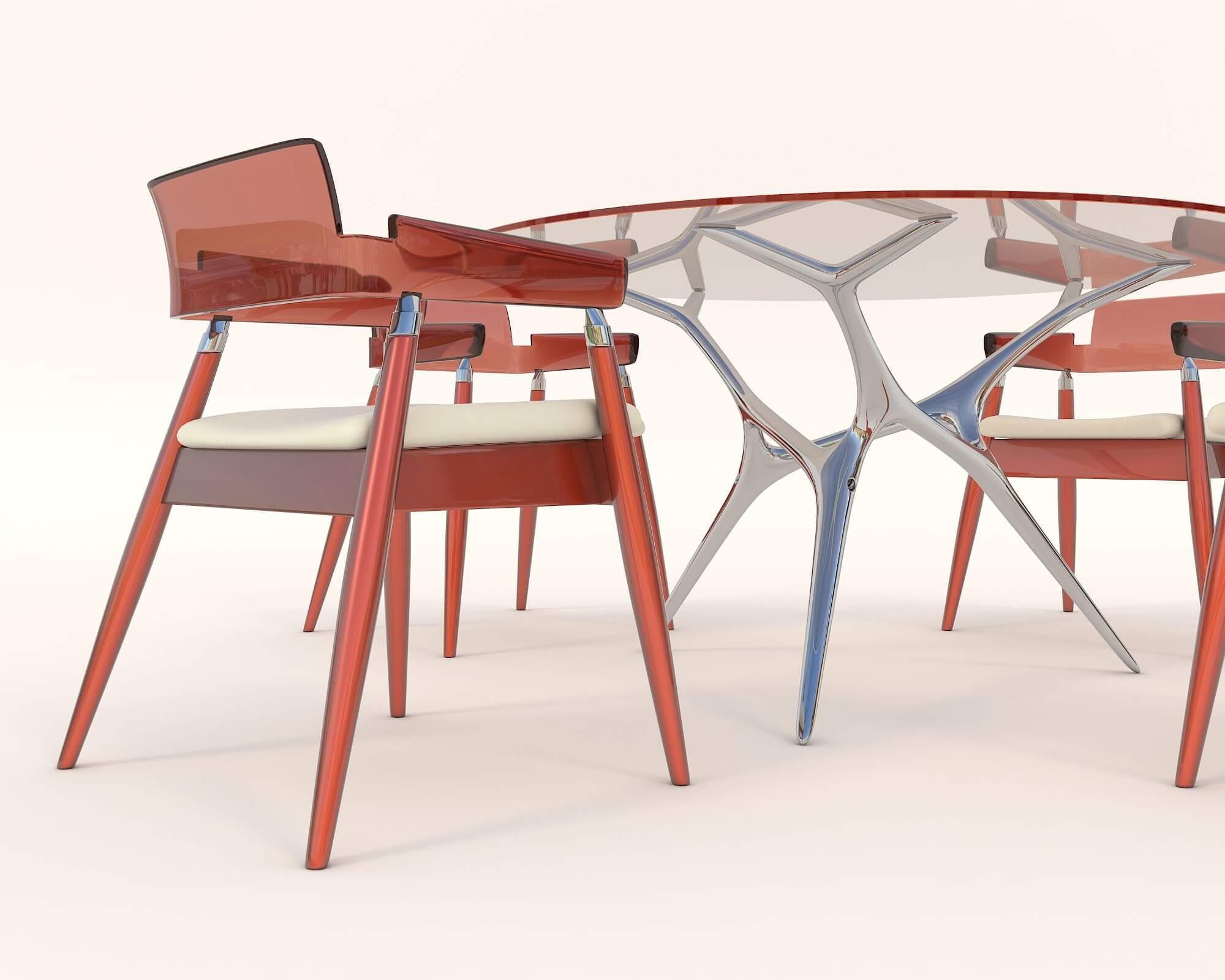 Contemporary Design Table and Chair Set 13 - 3D Model by nhattuankts