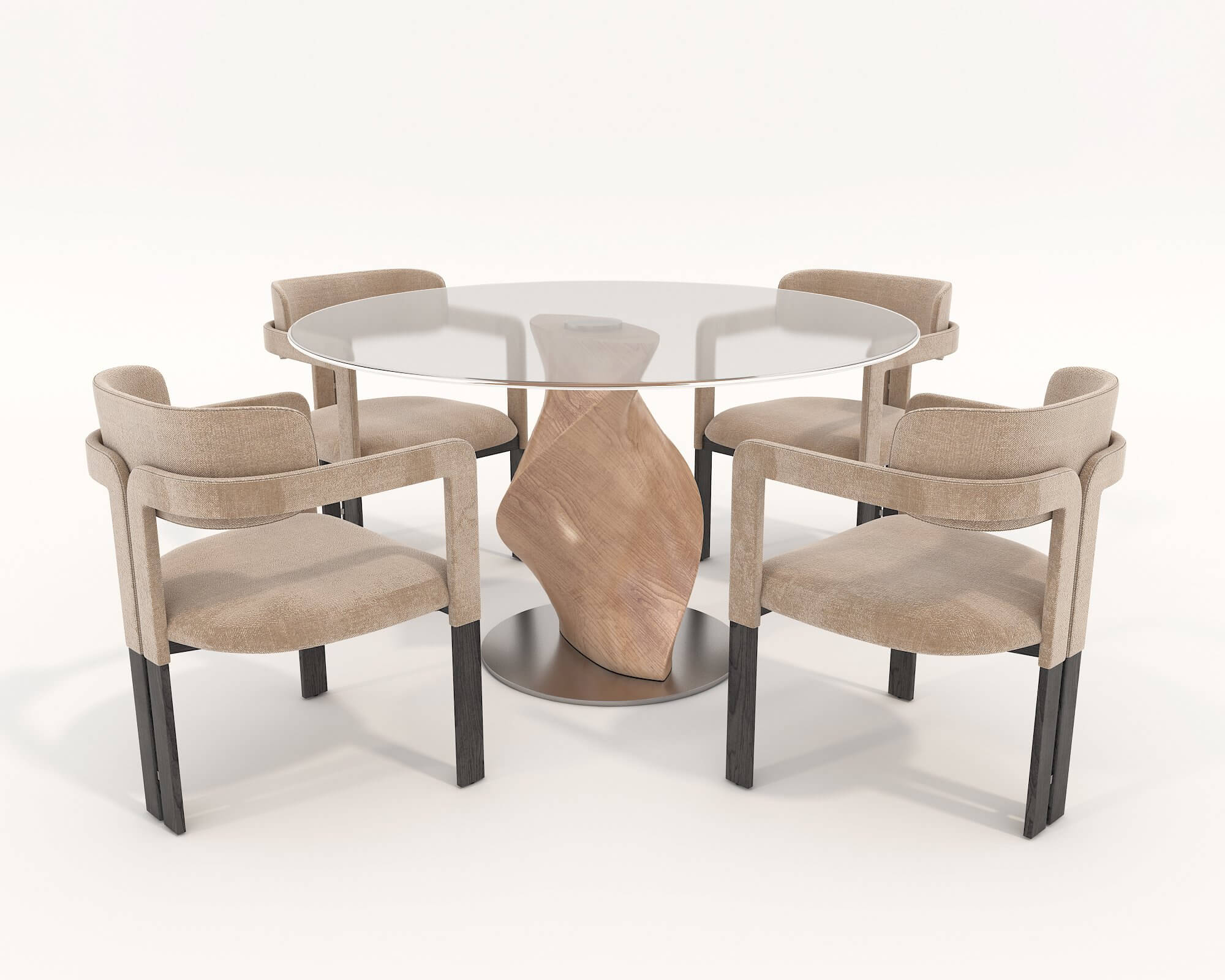 Contemporary Design Table and Chair Set 16 - 3D Model by nhattuankts