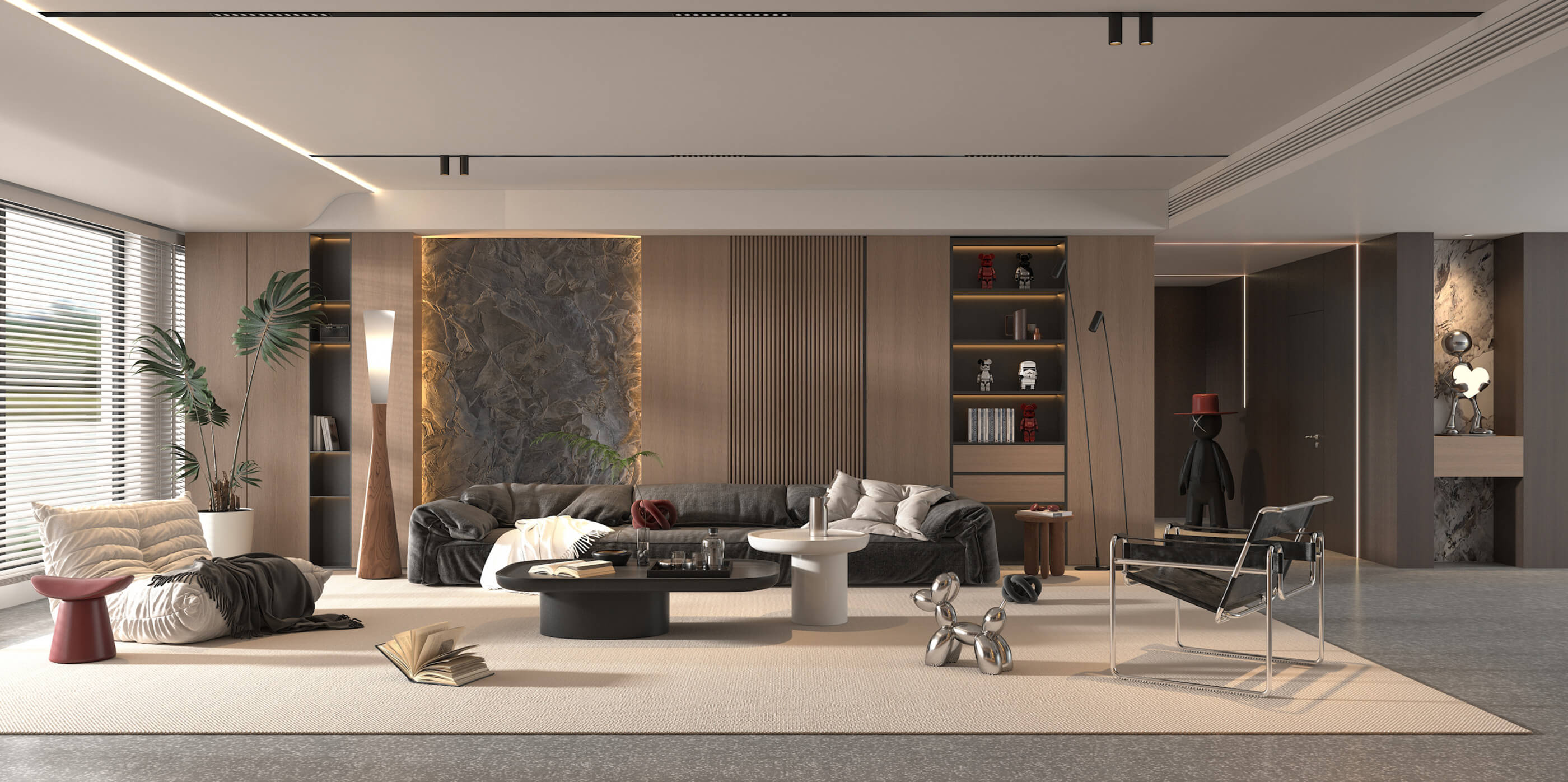 Contemporary Living Room Scene - 3D Model by nhattuankts