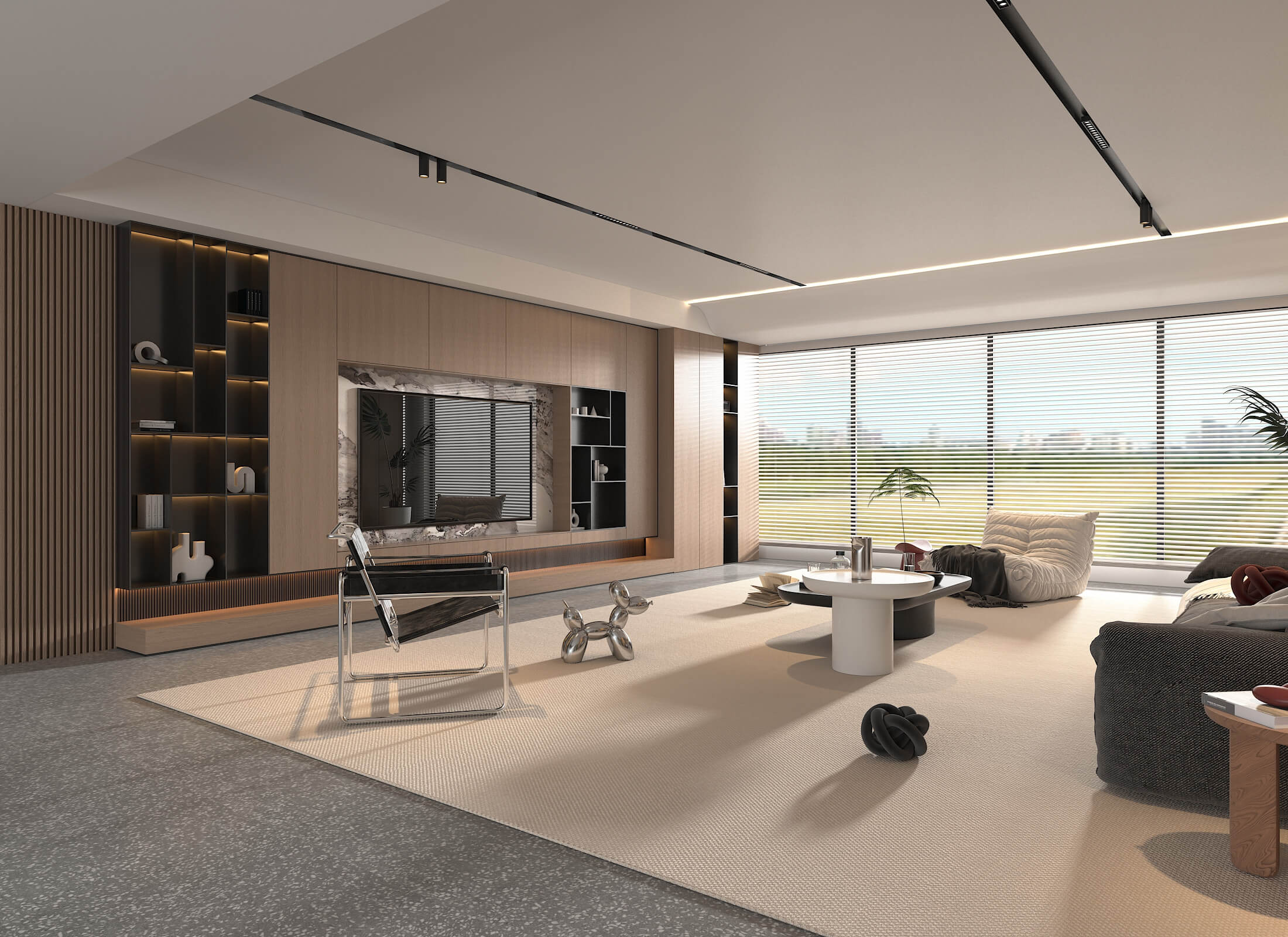 Contemporary Living Room Scene - 3D Model by nhattuankts