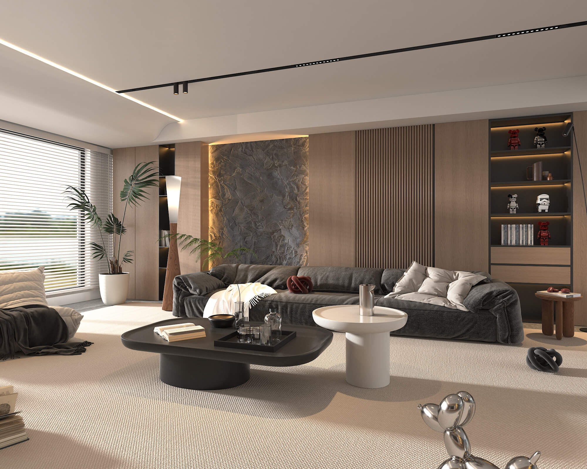 Contemporary Living Room Scene - 3D Model by nhattuankts