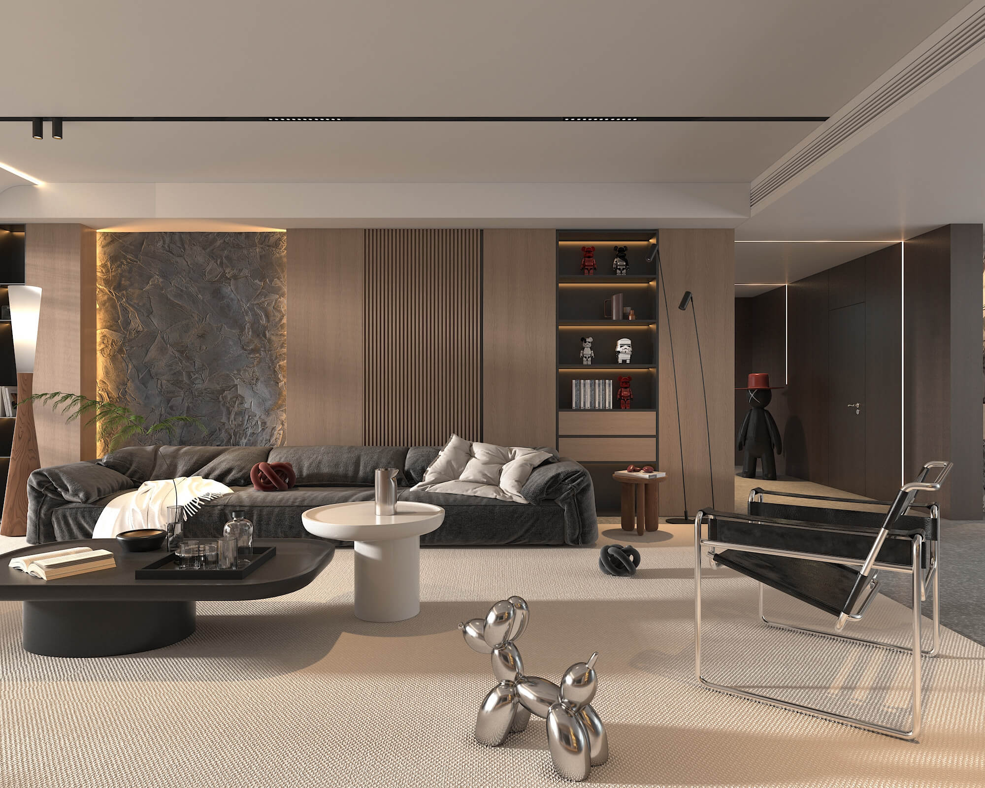 Contemporary Living Room Scene - 3D Model by nhattuankts