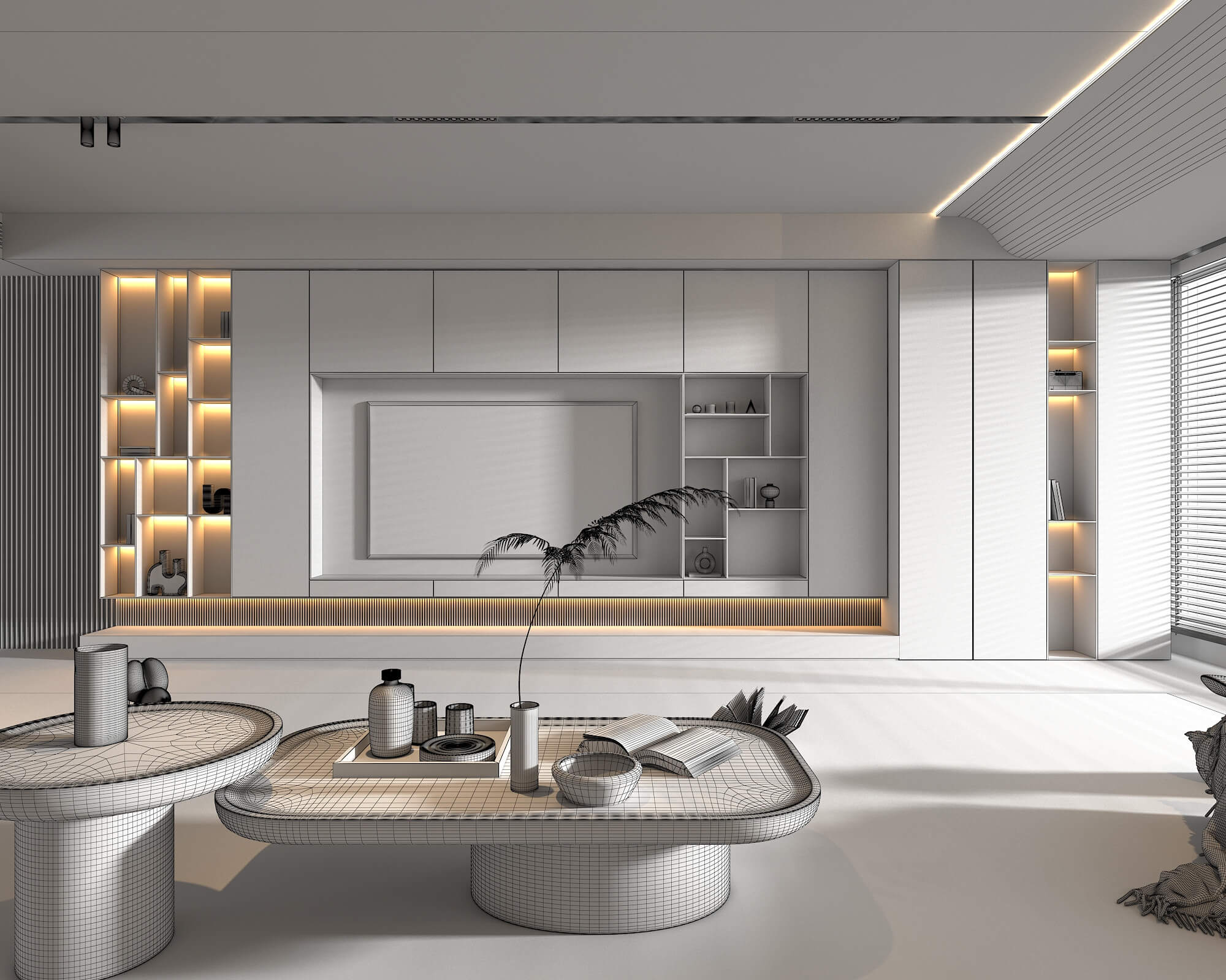 Contemporary Living Room Scene - 3D Model by nhattuankts