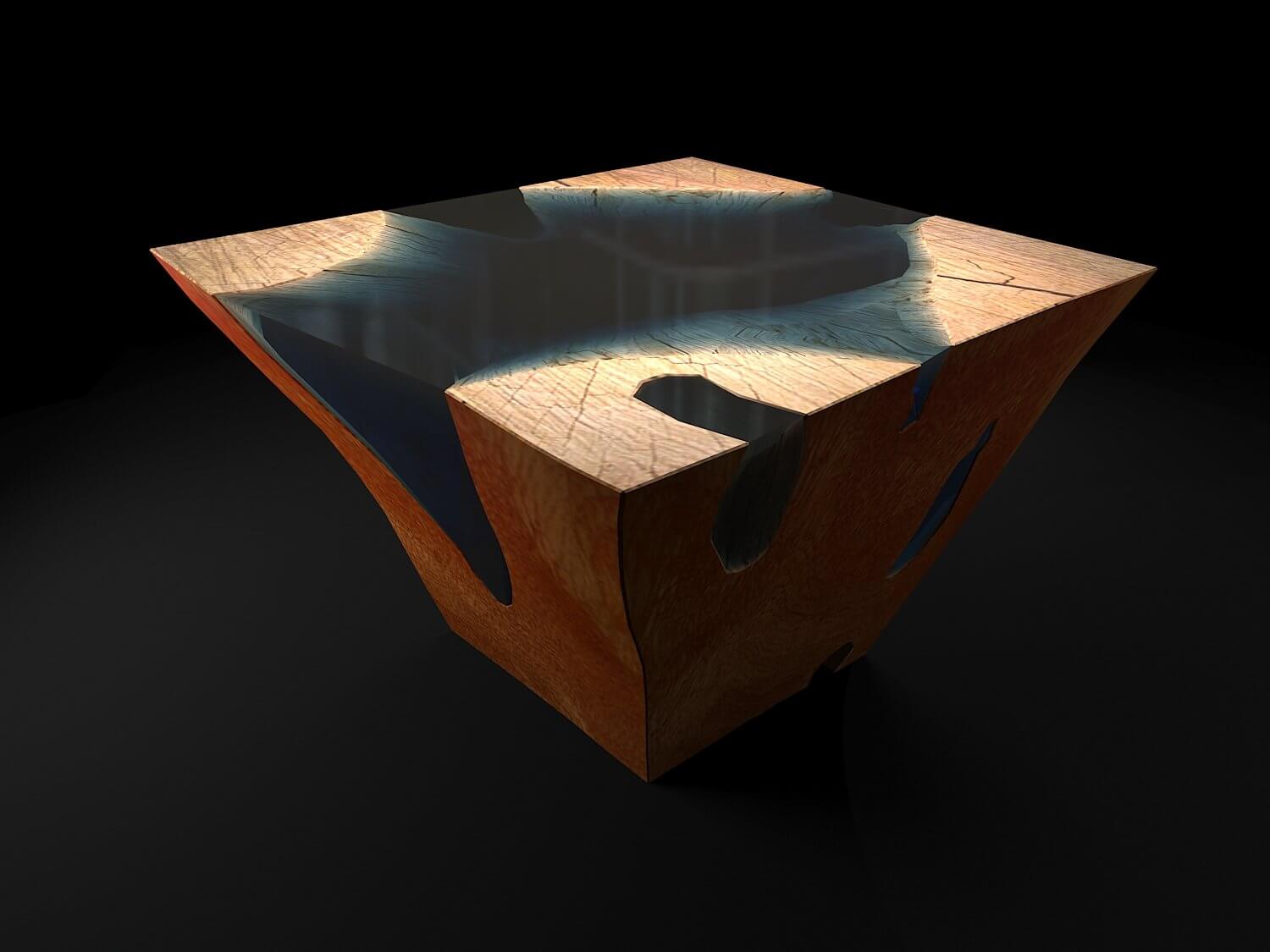 Epoxy Resin Coffee Table 2 - 3D Model by nhattuankts