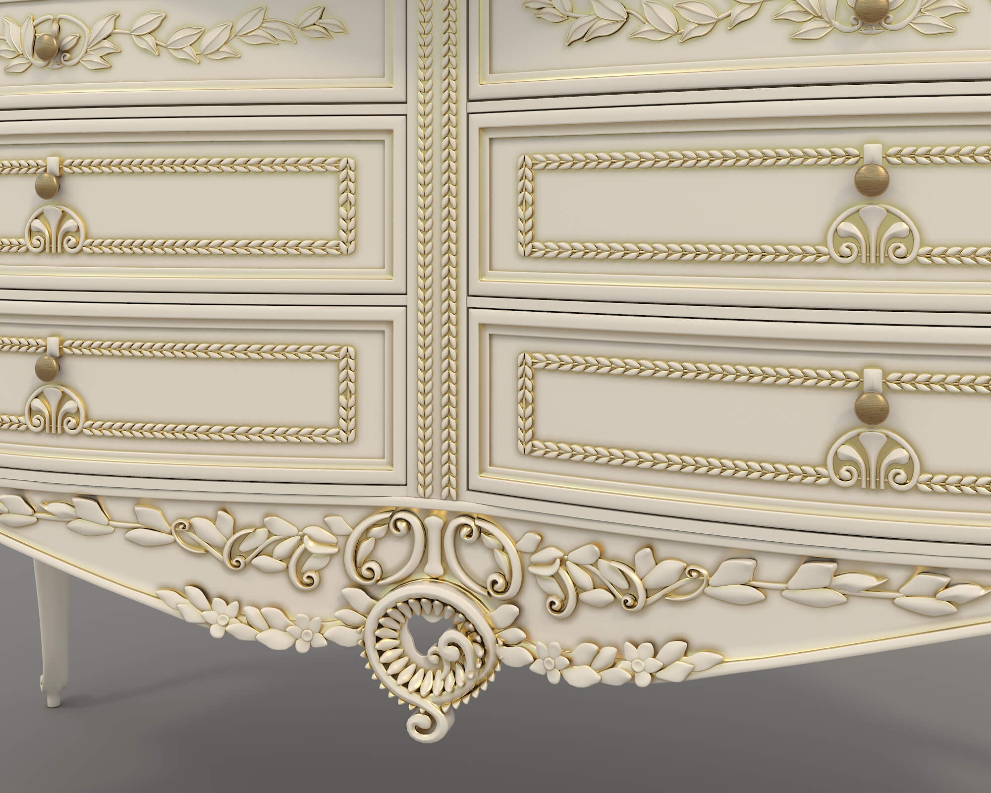 European Classic Style Cabinet and Decoration 4 - 3D Model by nhattuankts