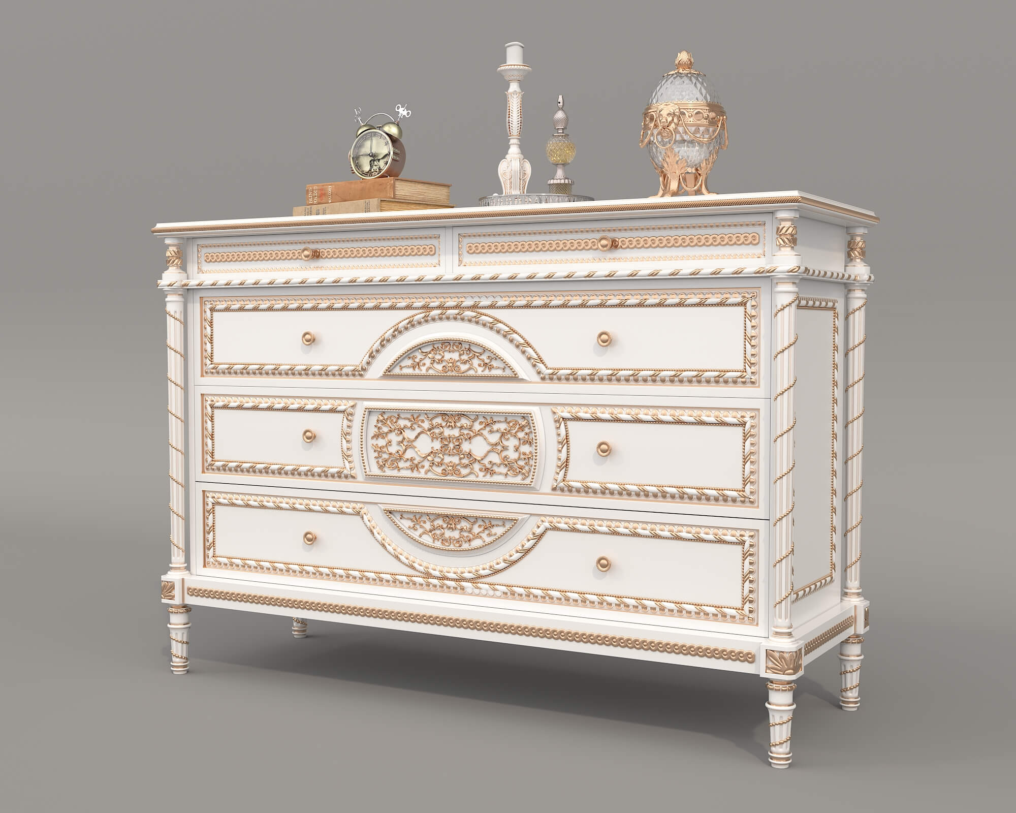 European Classic Style Cabinet and Decoration 7 - 3D Model by nhattuankts