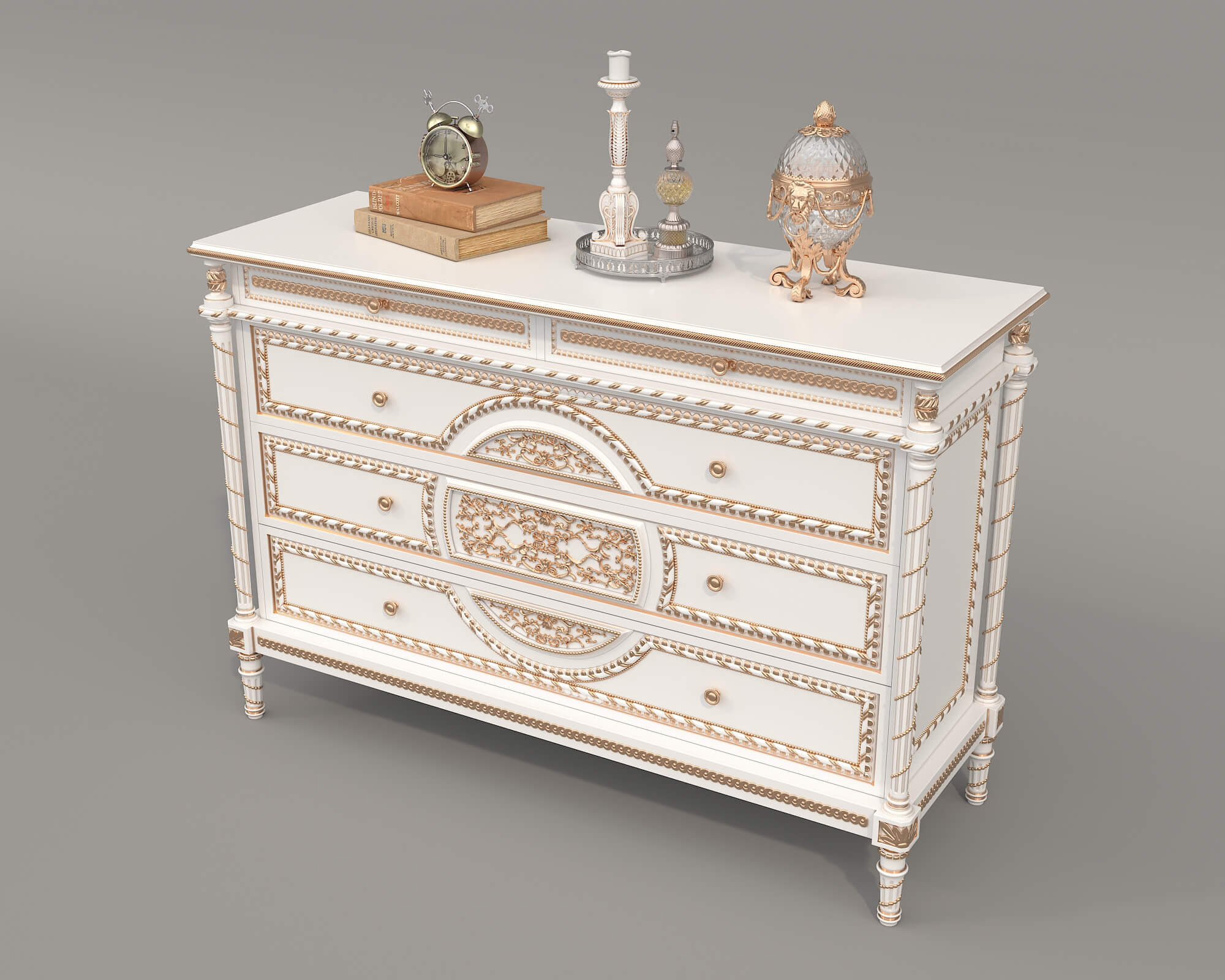 European Classic Style Cabinet and Decoration 7 - 3D Model by nhattuankts