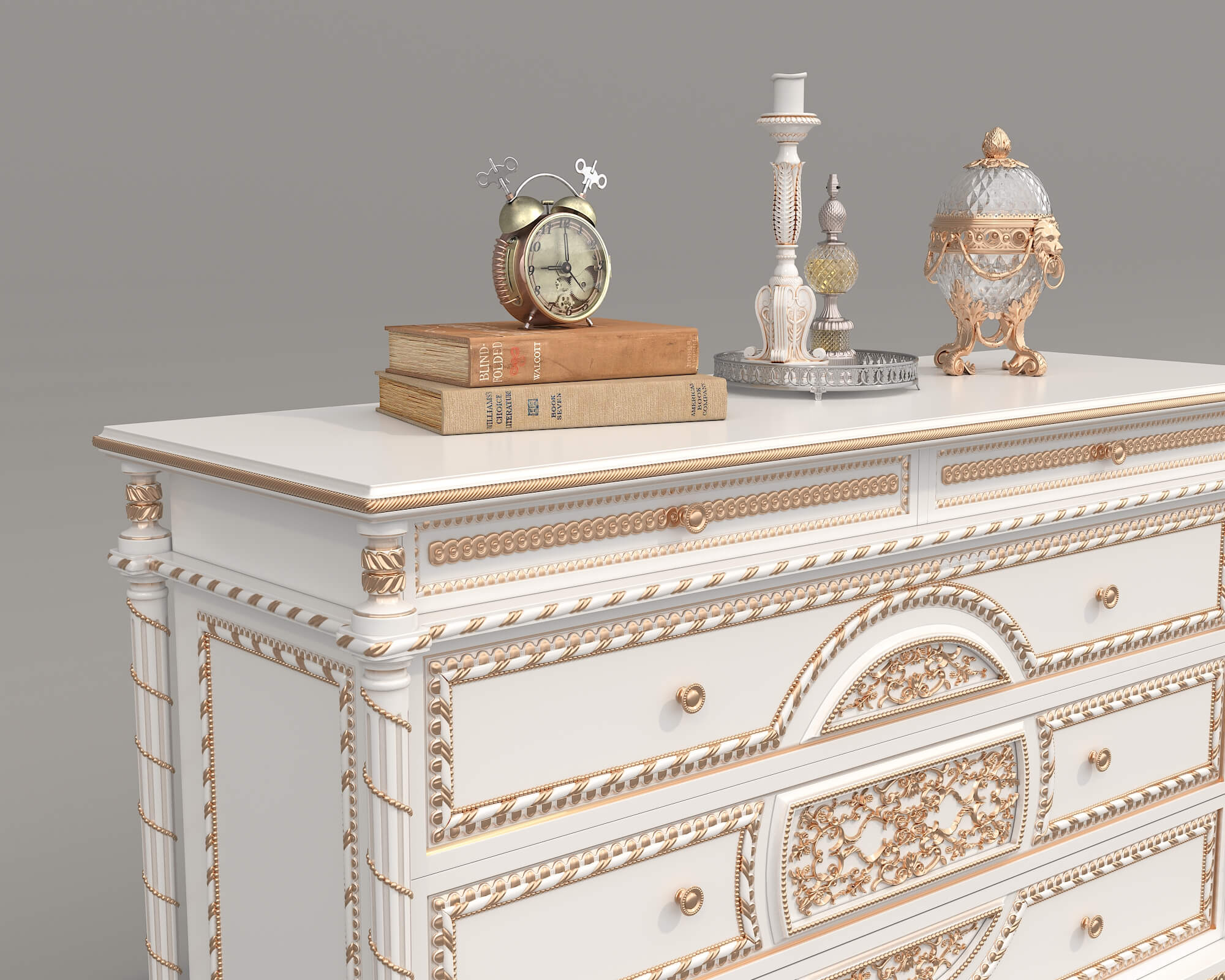 European Classic Style Cabinet and Decoration 7 - 3D Model by nhattuankts
