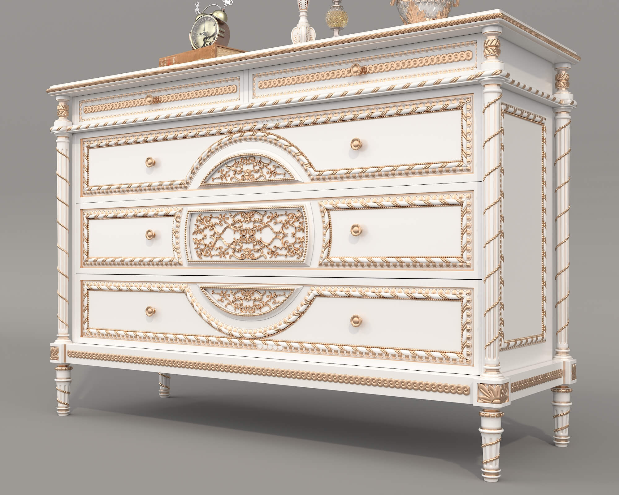 European Classic Style Cabinet and Decoration 7 - 3D Model by nhattuankts