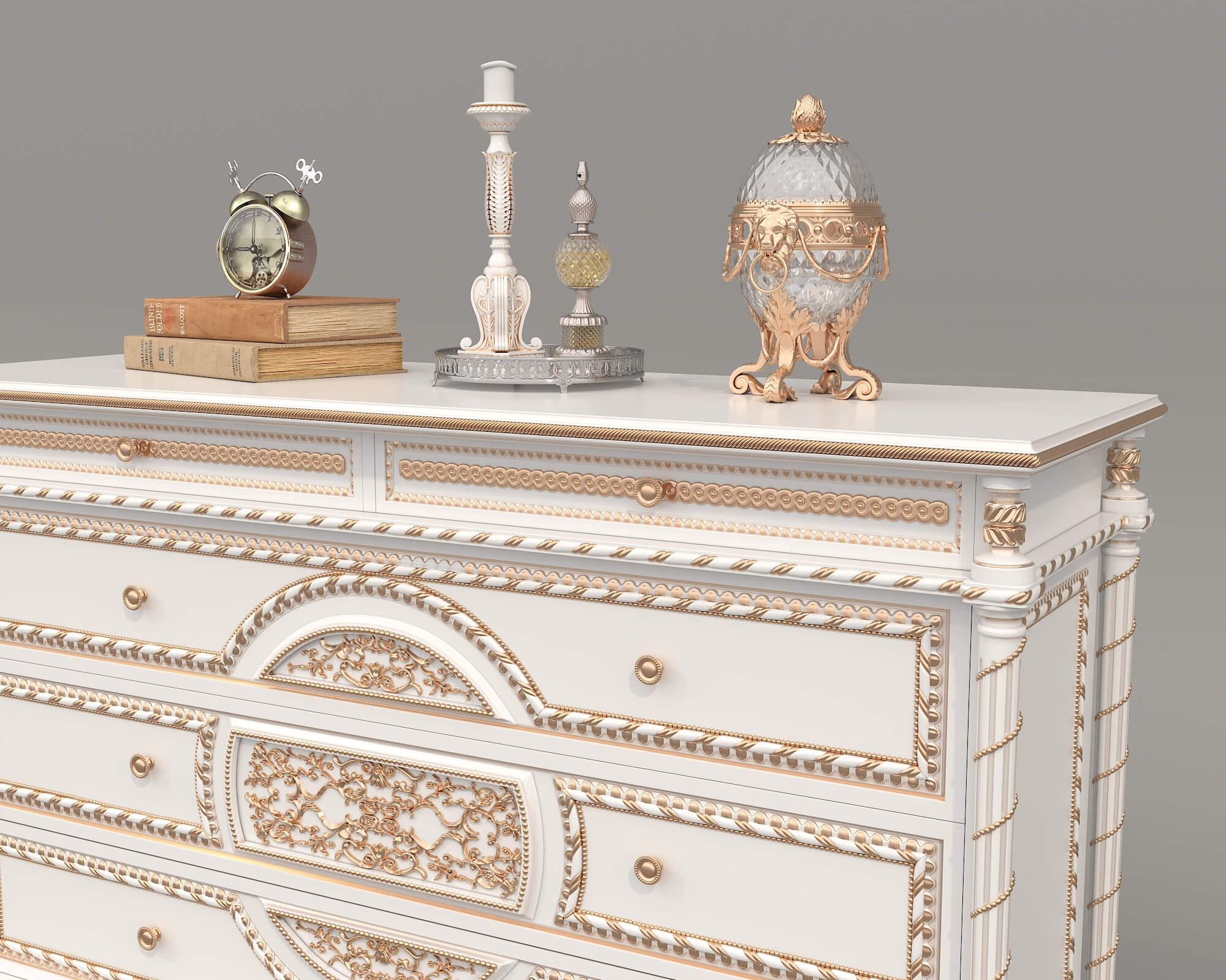 European Classic Style Cabinet and Decoration 7 - 3D Model by nhattuankts
