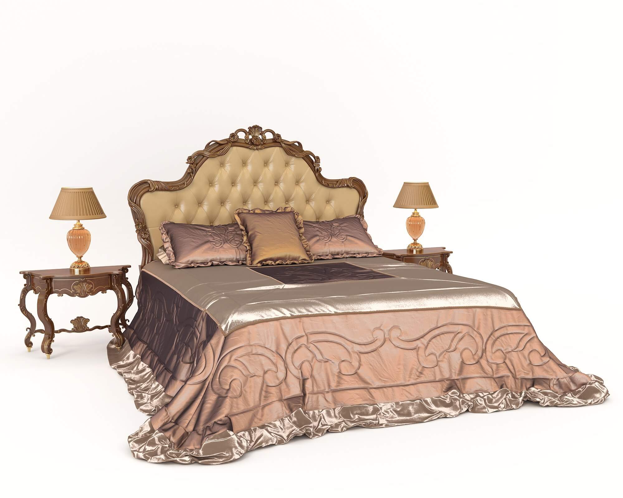 European Style Bed 13 - 3D Model by nhattuankts