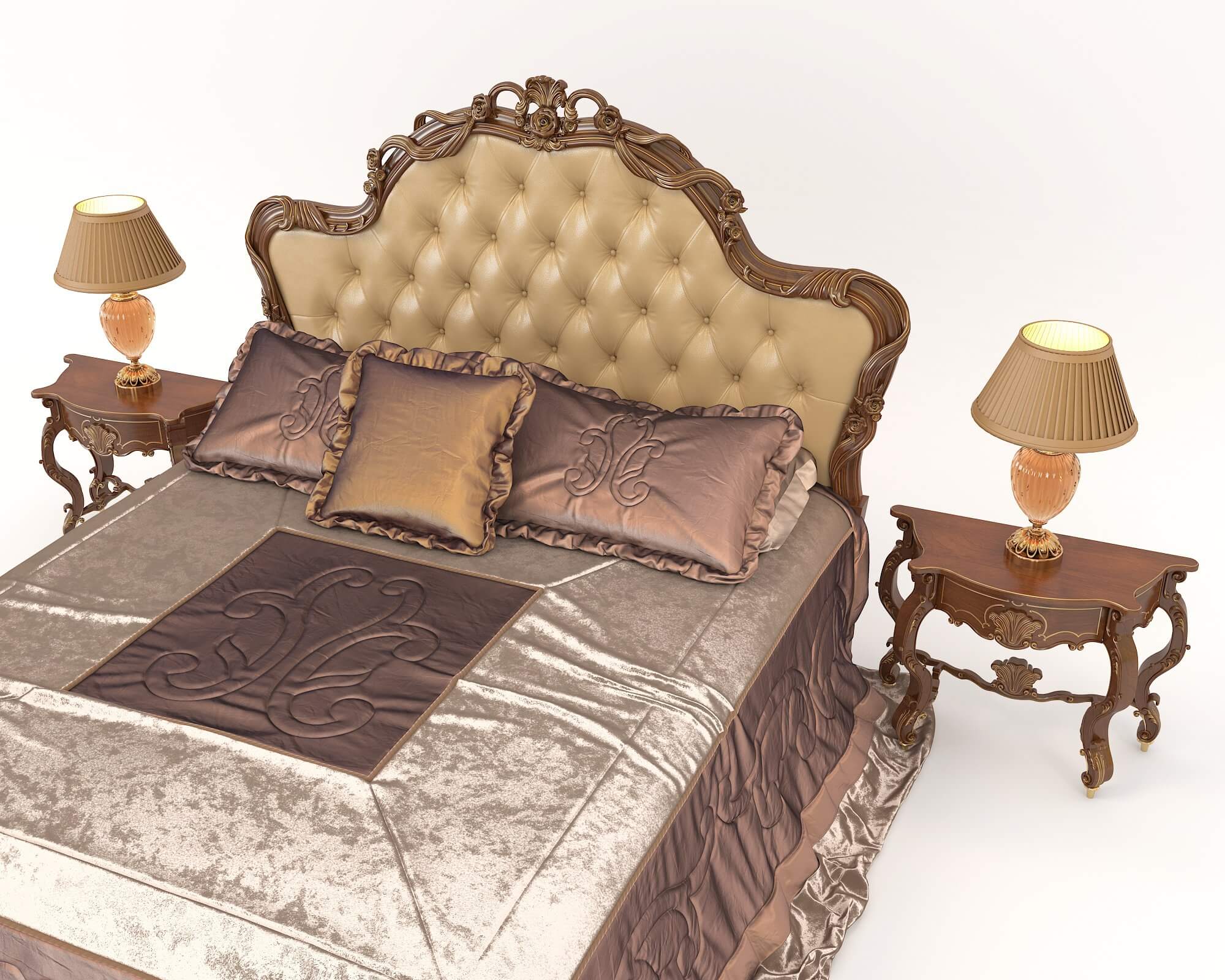 European Style Bed 13 - 3D Model by nhattuankts