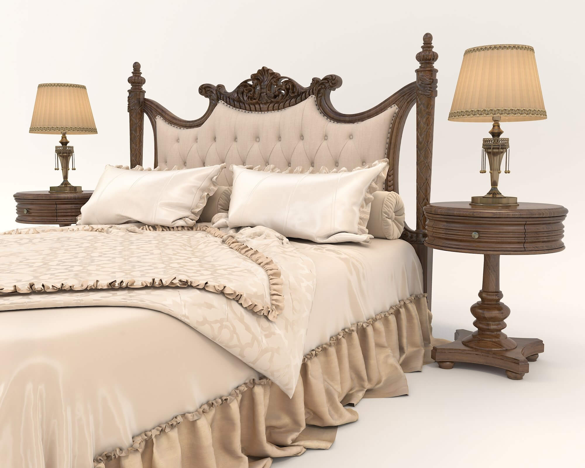 European Style Bed 19 - 3D Model by nhattuankts