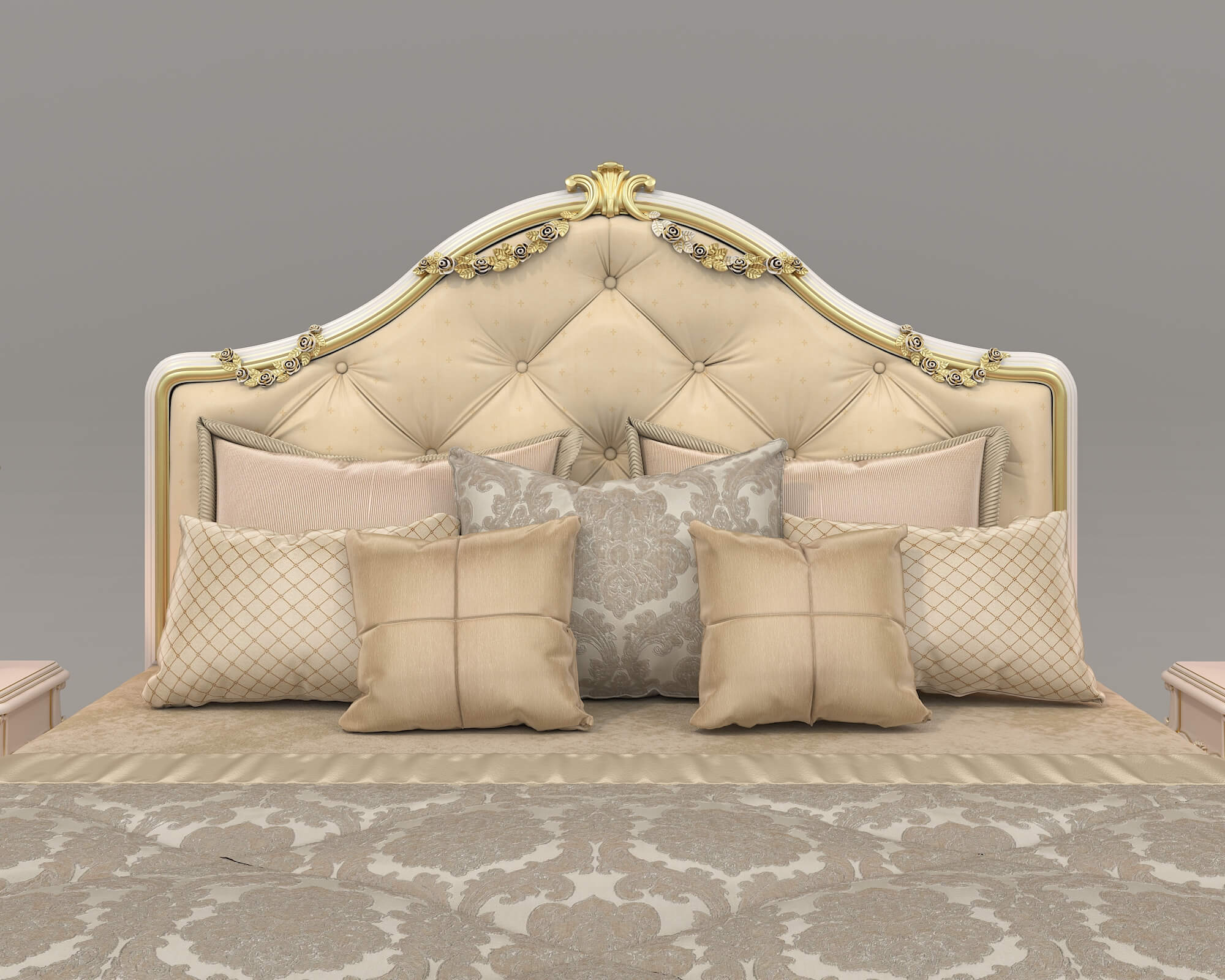 European Style Bed Set 22 - 3D Model by nhattuankts