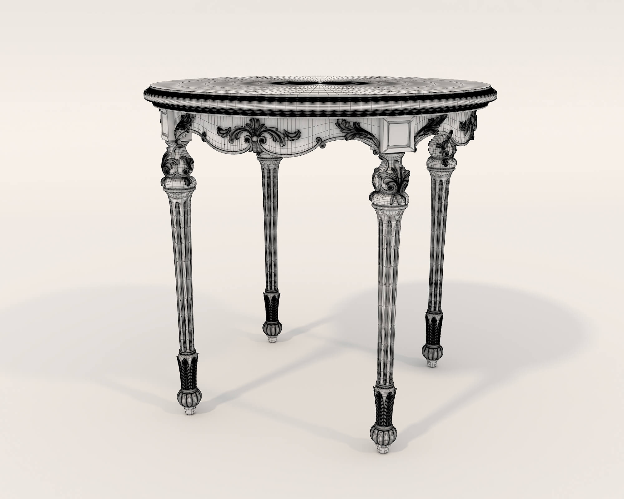 European Style Coffee Table and Armchairs 3 - 3D Model by nhattuankts
