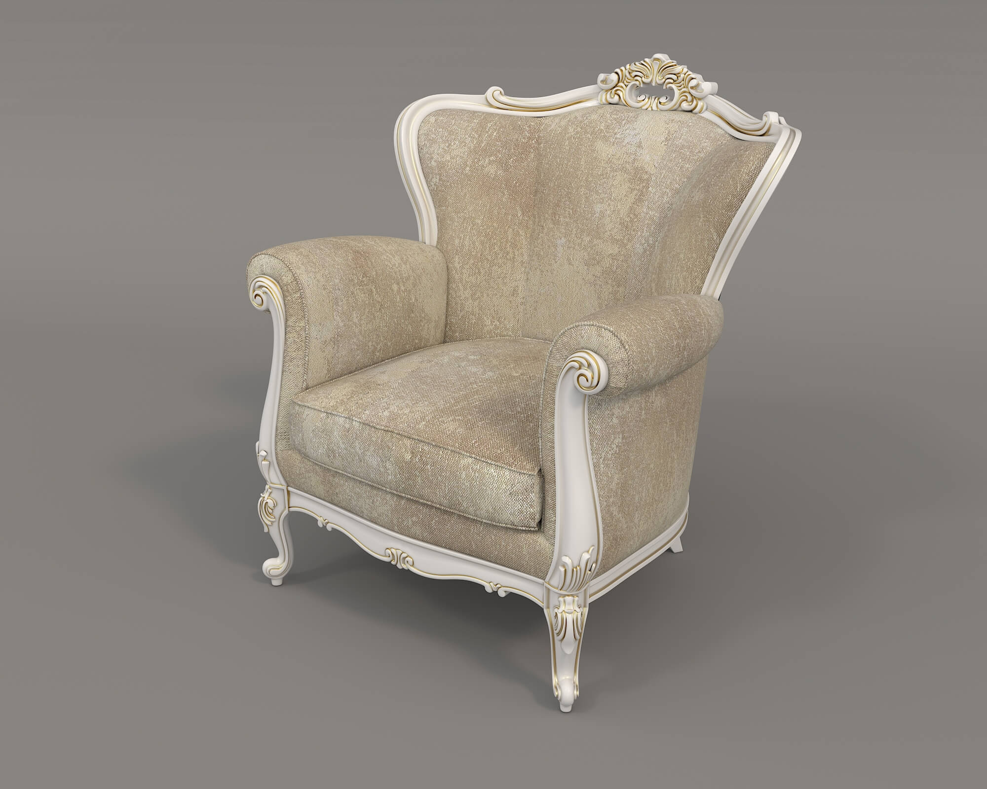 European Style Coffee Table and Armchairs 5 - 3D Model by nhattuankts