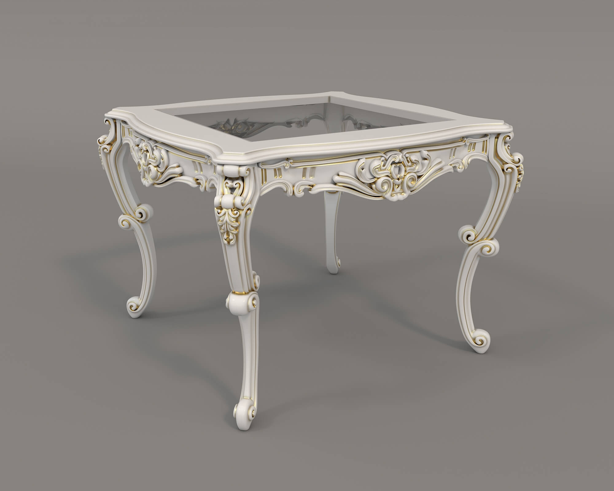 European Style Coffee Table and Armchairs 5 - 3D Model by nhattuankts