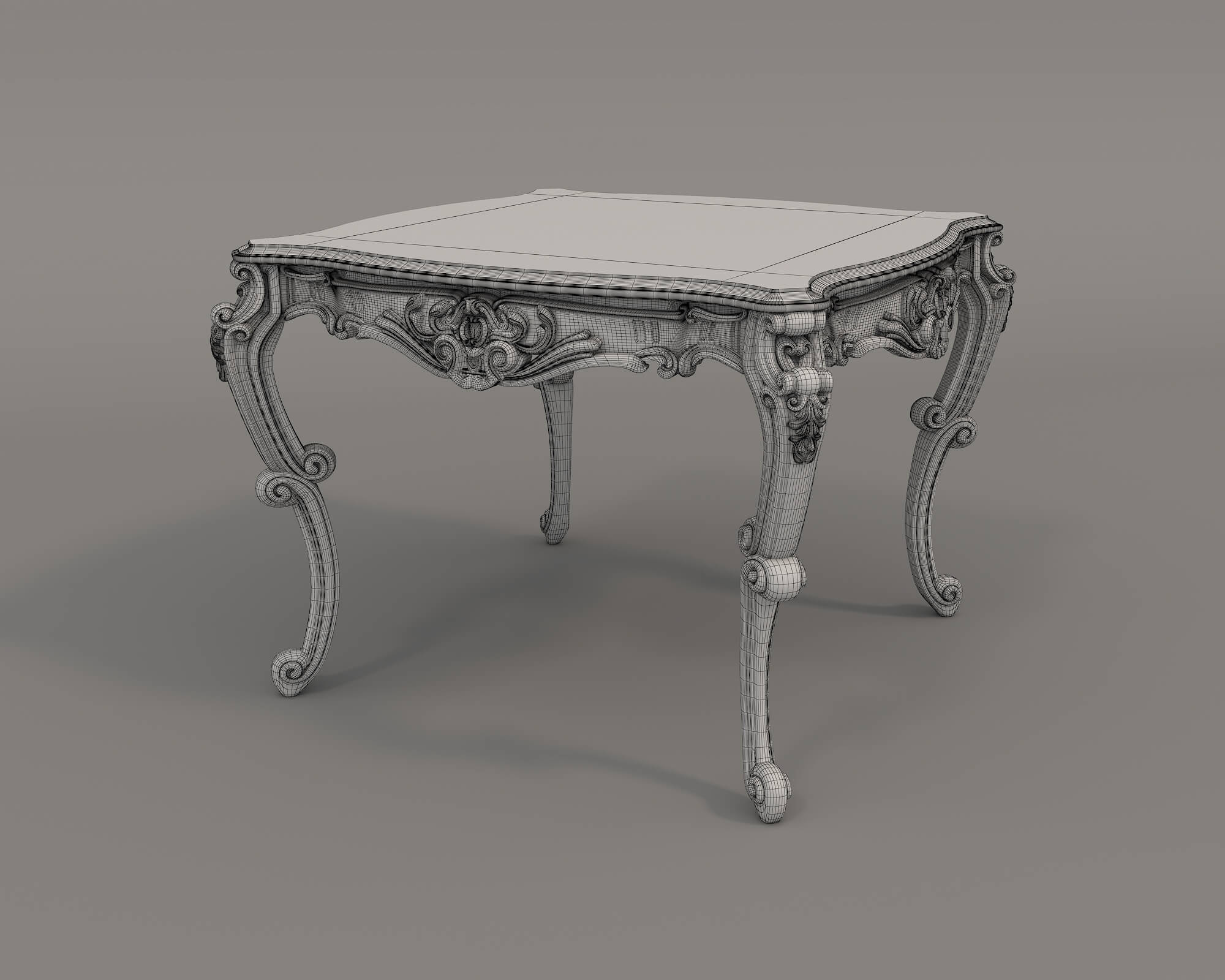 European Style Coffee Table and Armchairs 5 - 3D Model by nhattuankts