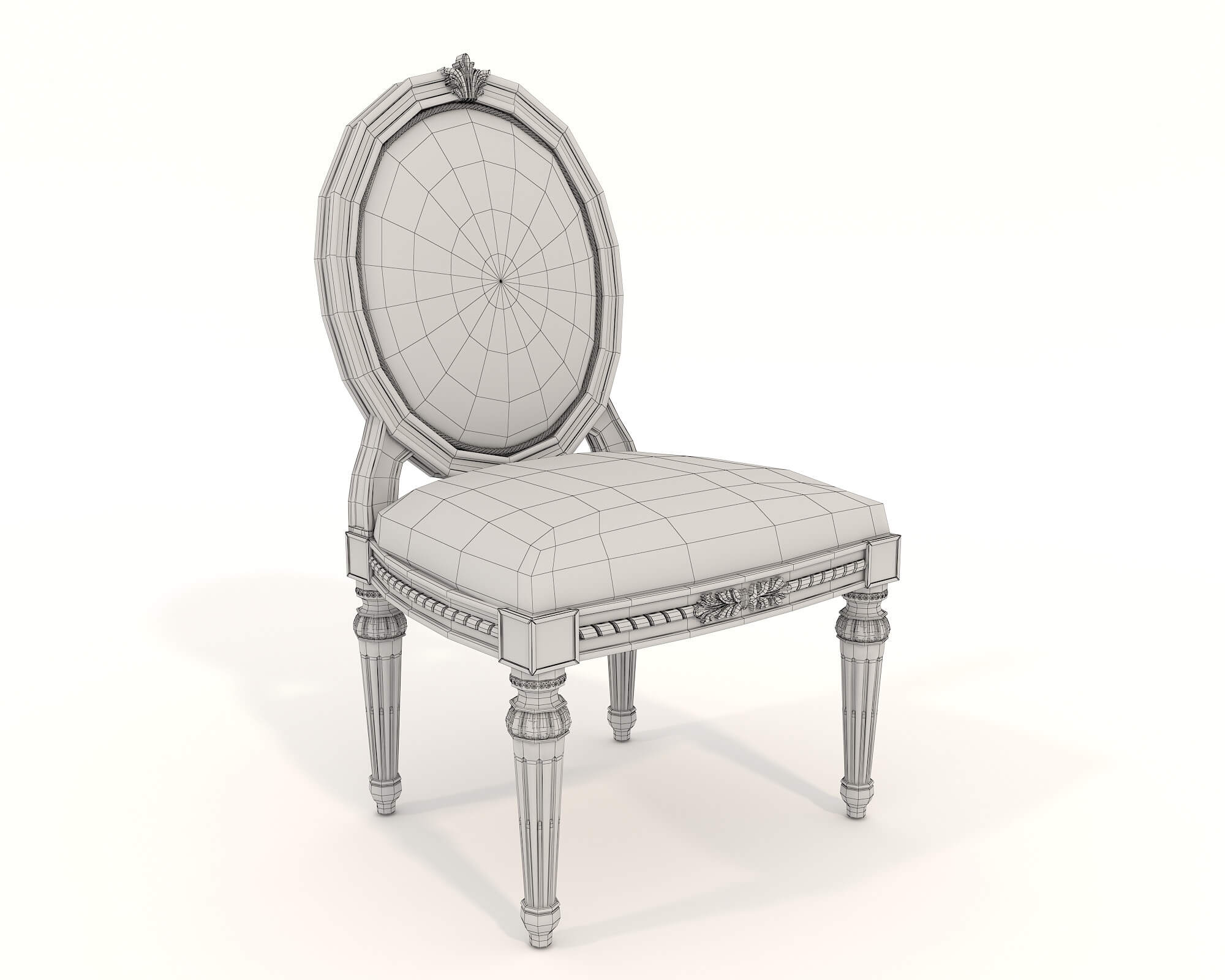 European Style Dining Table and Chairs 19 - 3D Model by nhattuankts
