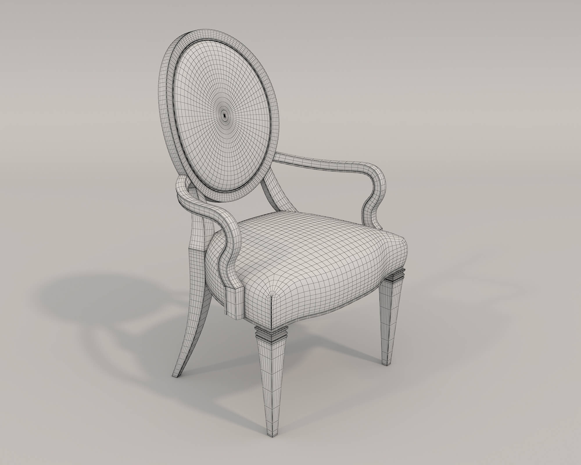 European Style Dining Table and Chairs 20 - 3D Model by nhattuankts