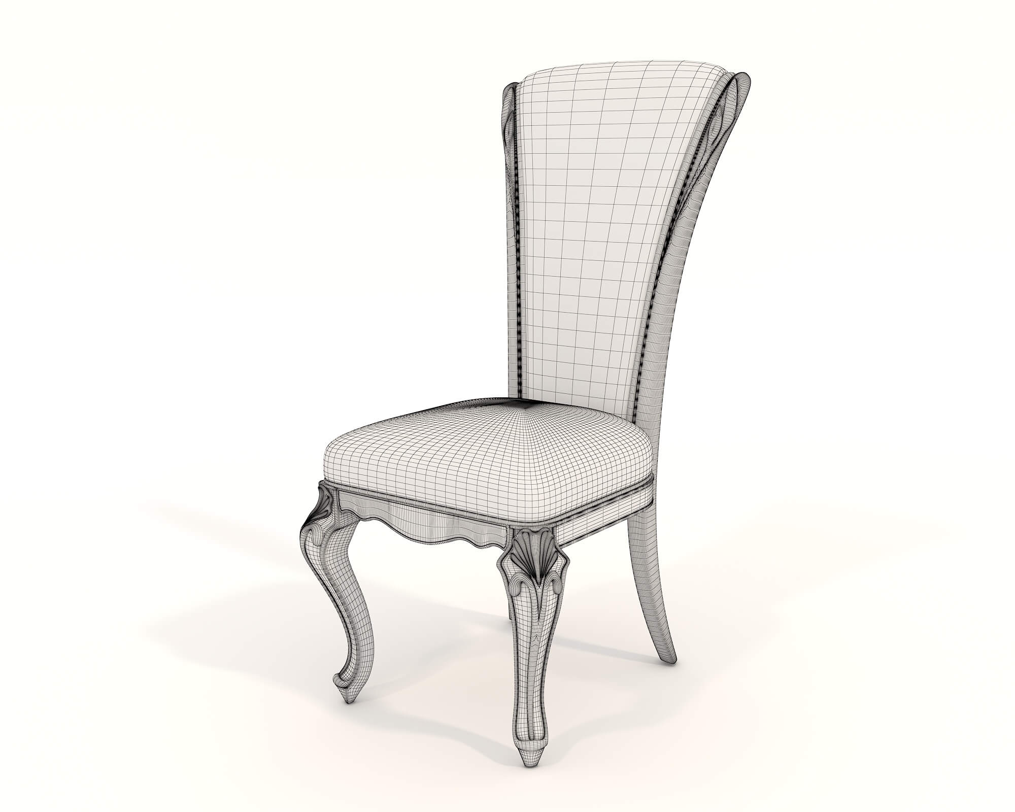 European Style Dining Table and Chairs 21 - 3D Model by nhattuankts