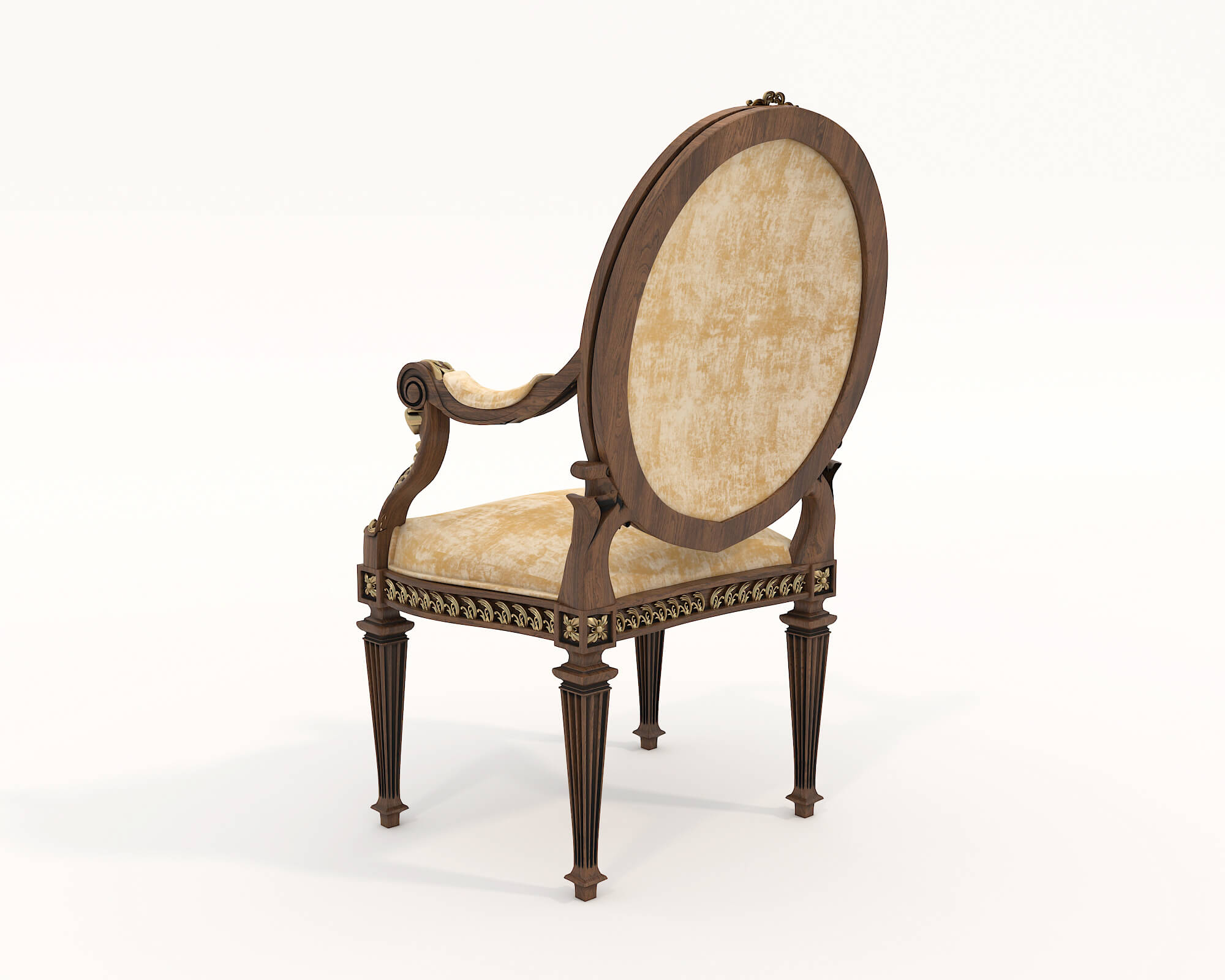 European Style Dining Table and Chairs 24 - 3D Model by nhattuankts