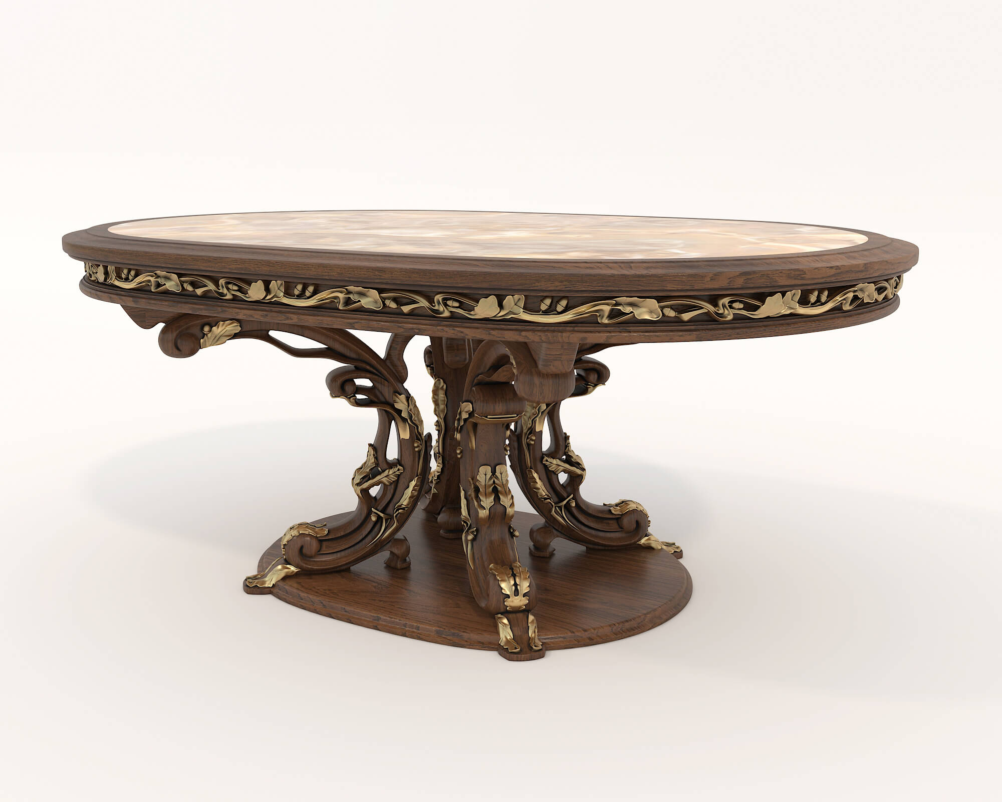 European Style Dining Table and Chairs 24 - 3D Model by nhattuankts