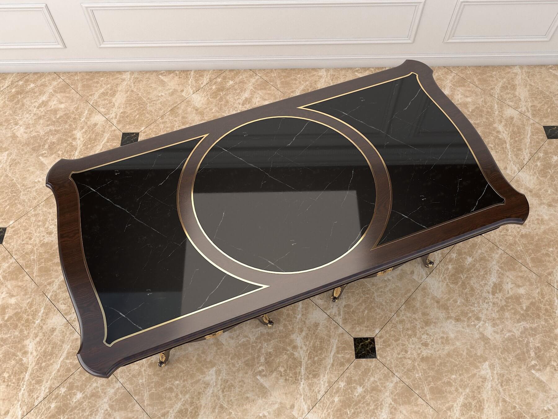 European Style Dinning Table 3 - 3D Model by nhattuankts