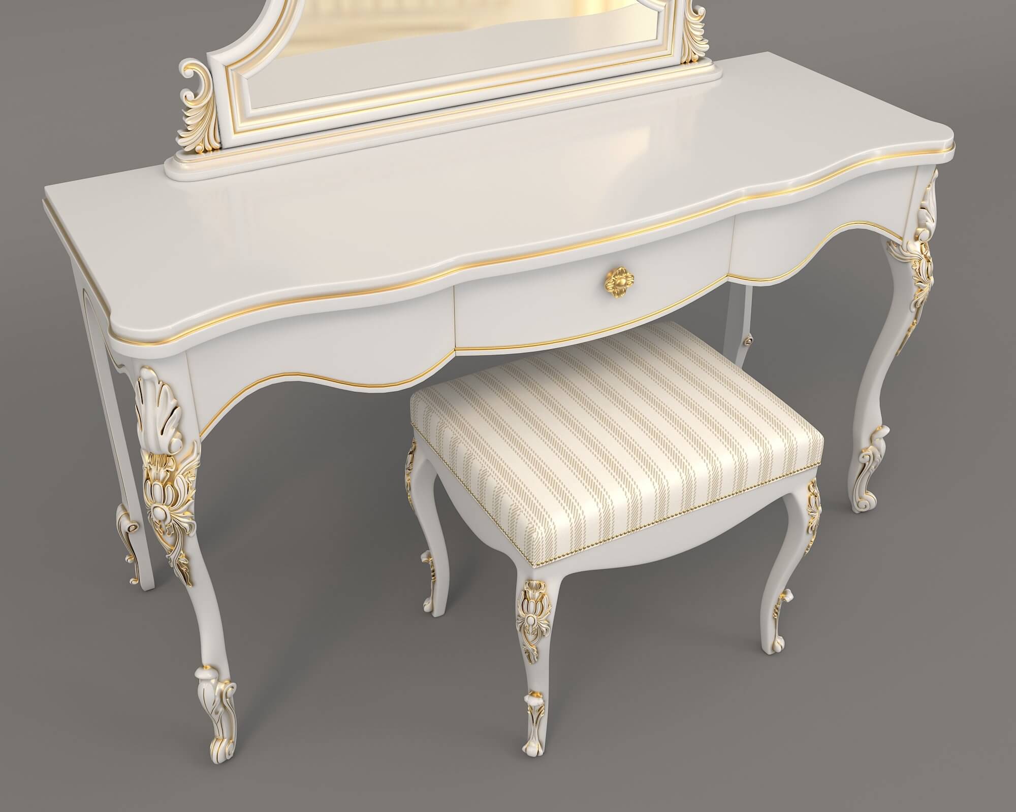 European Style Dressing Table 7 - 3D Model by nhattuankts