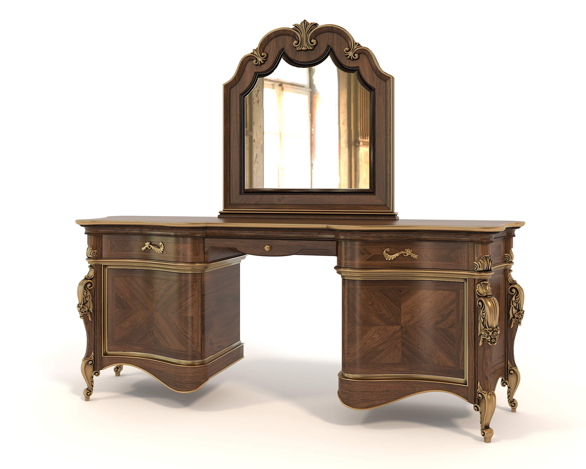 European Style Dressing Table 9 - 3D Model by nhattuankts