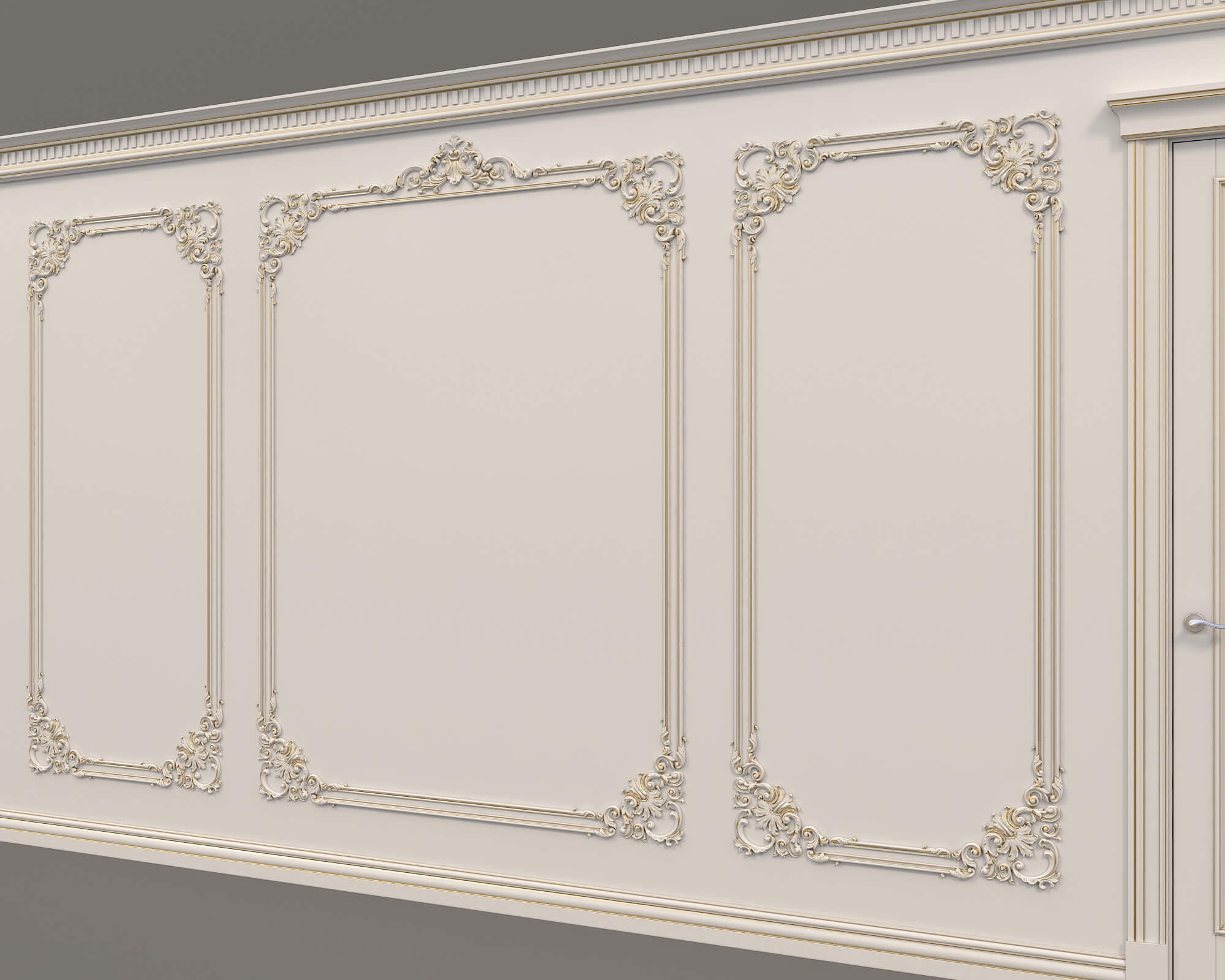 European Style Interior Wall Decoration 10 - 3D Model by nhattuankts