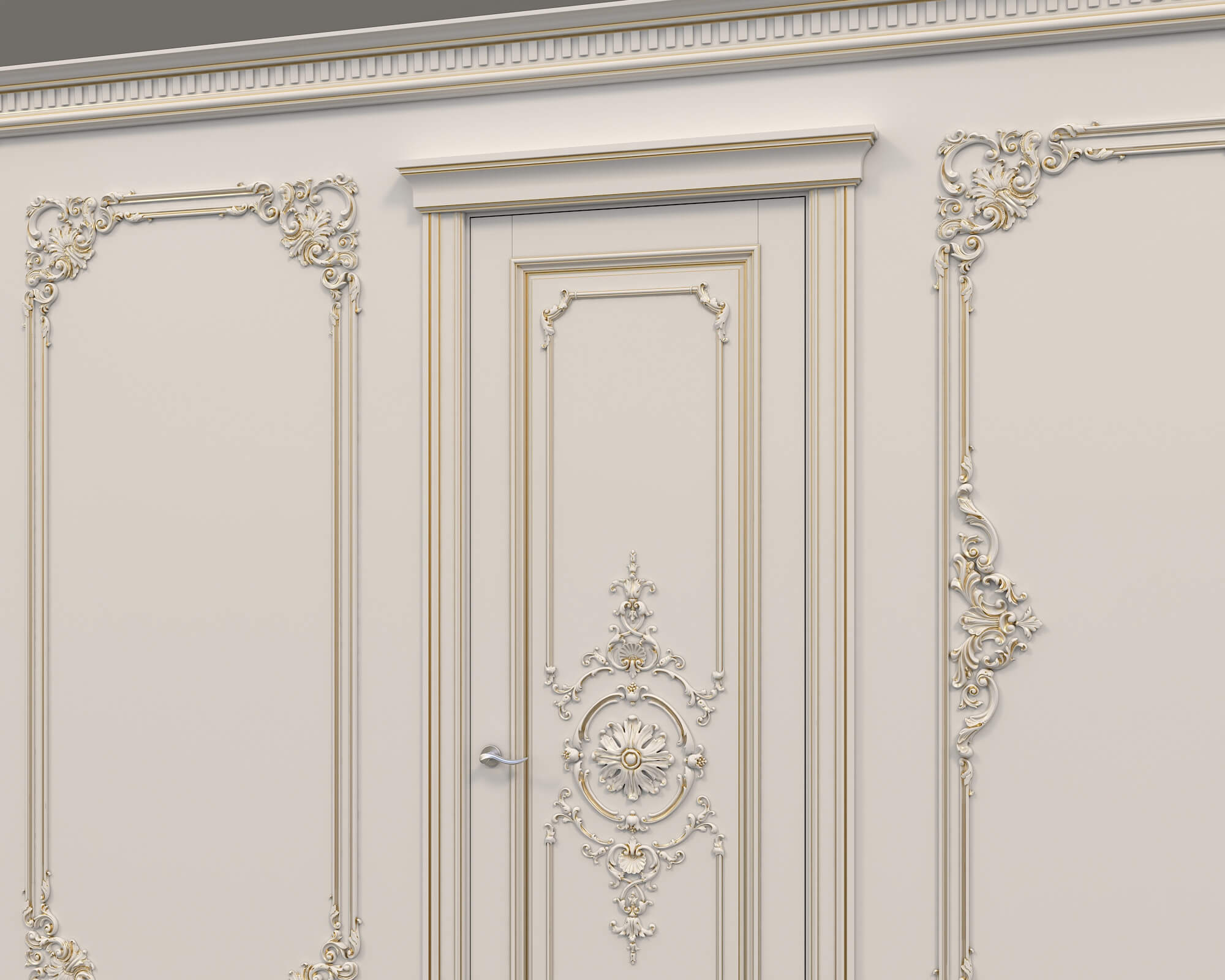 European Style Interior Wall Decoration 10 - 3D Model by nhattuankts