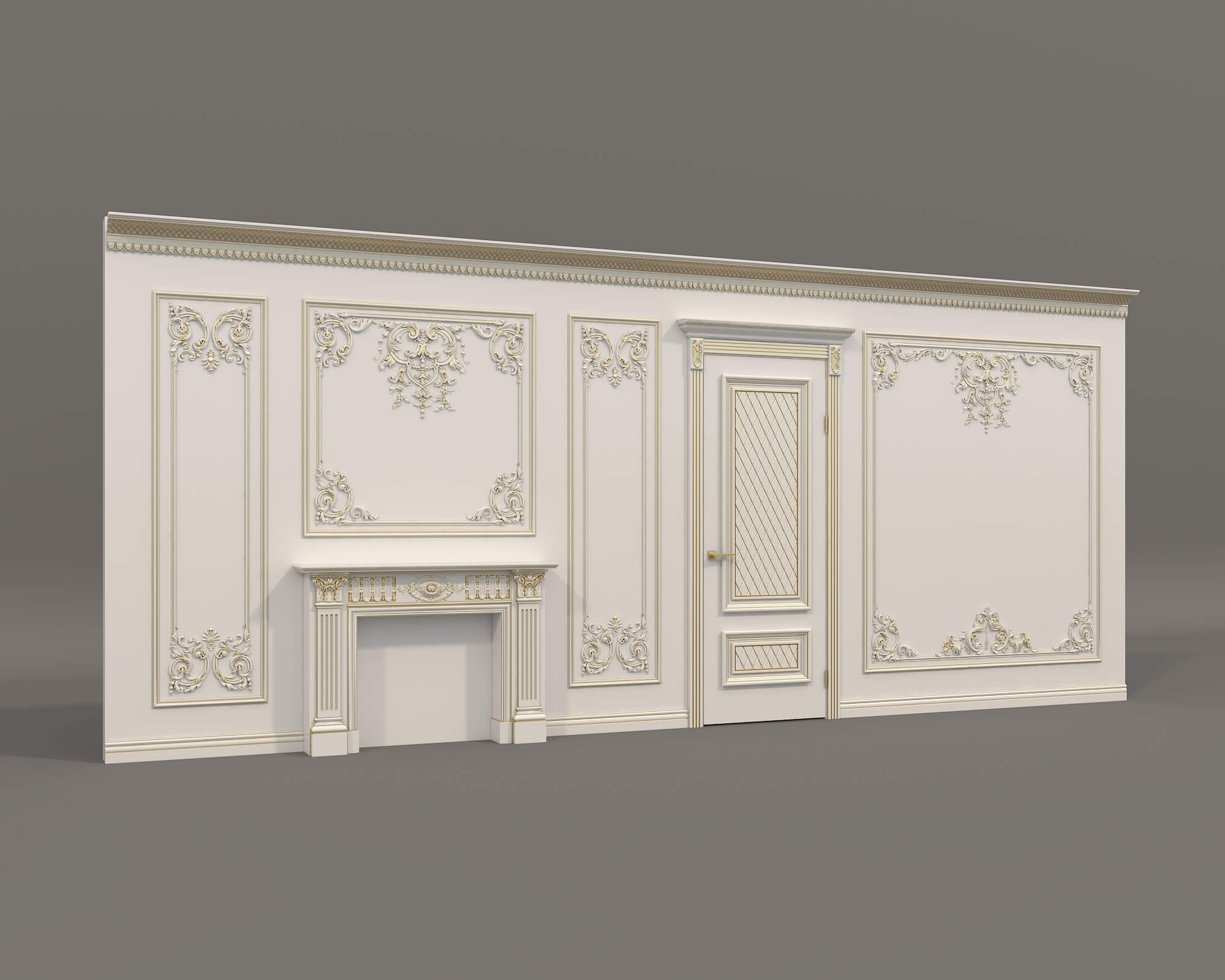 European Style Interior Wall Decoration 12 - 3D Model by nhattuankts