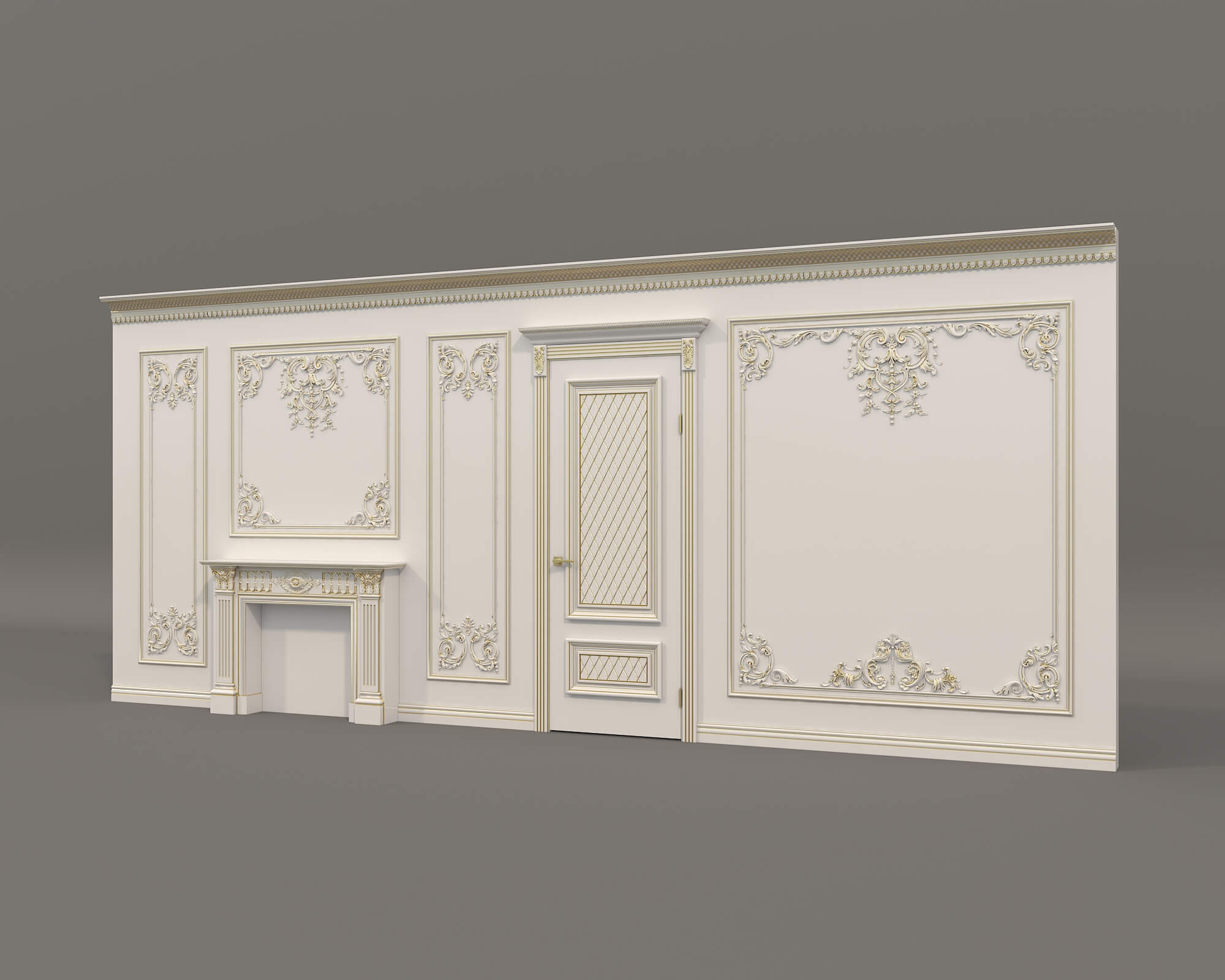 European Style Interior Wall Decoration 12 - 3D Model by nhattuankts