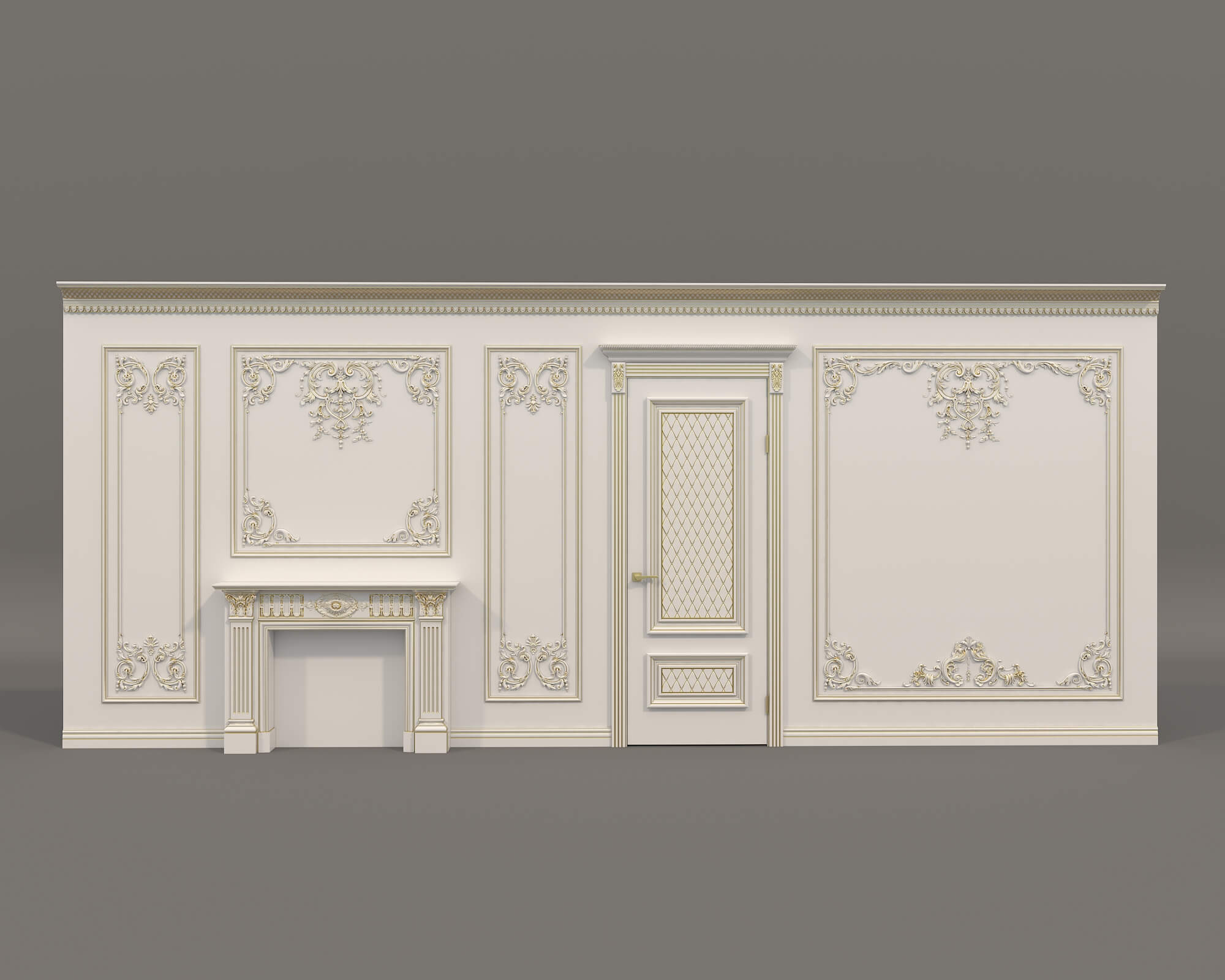 European Style Interior Wall Decoration 12 - 3D Model by nhattuankts