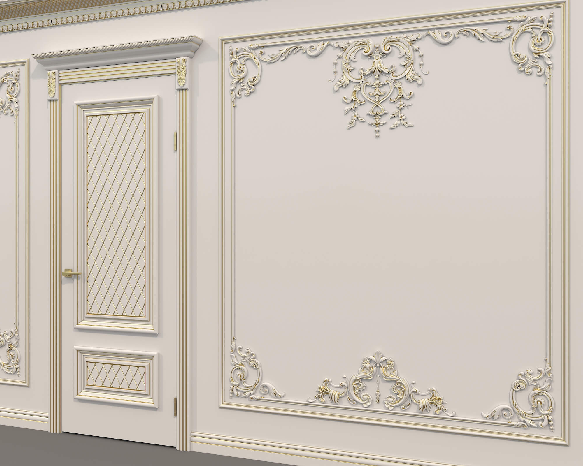 European Style Interior Wall Decoration 12 - 3D Model by nhattuankts