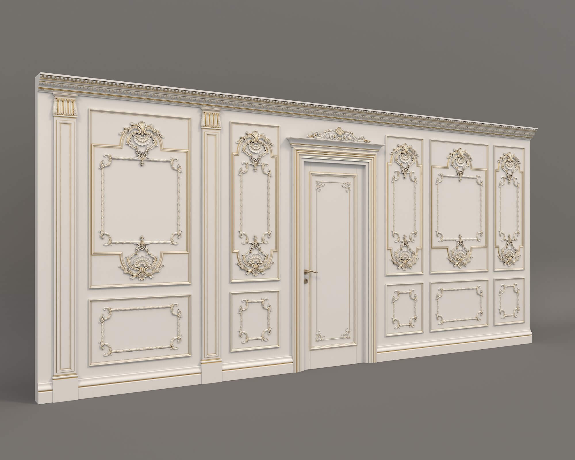 European Style Interior Wall Decoration 2 - 3D Model by nhattuankts