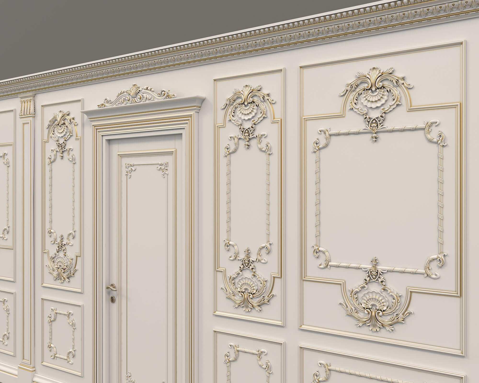 European Style Interior Wall Decoration 2 - 3D Model by nhattuankts