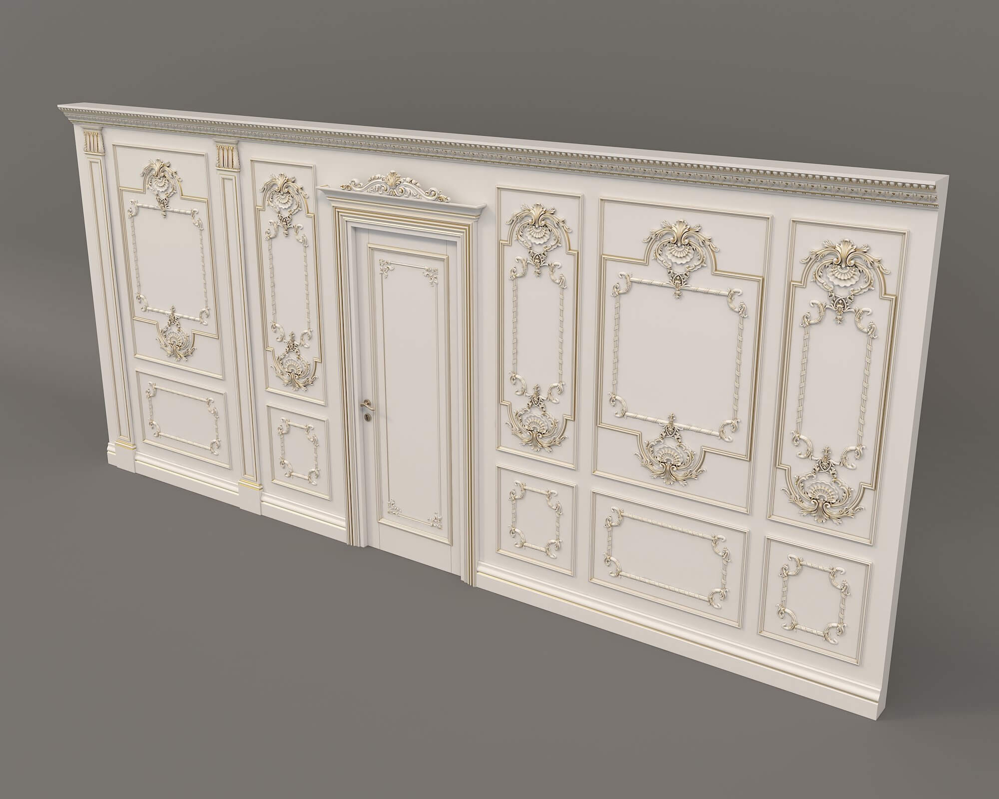 European Style Interior Wall Decoration 2 - 3D Model by nhattuankts