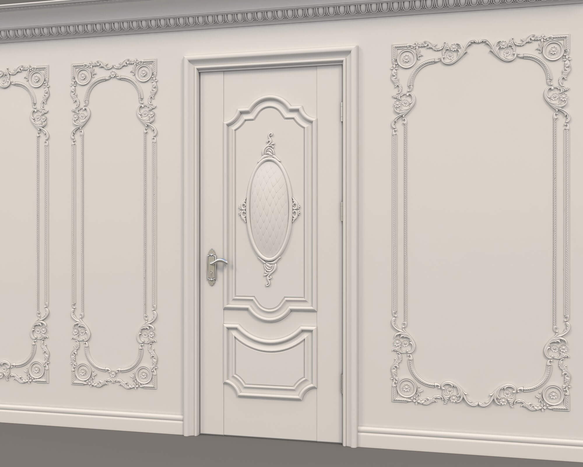 European Style Interior Wall Decoration 5 - 3D Model by nhattuankts